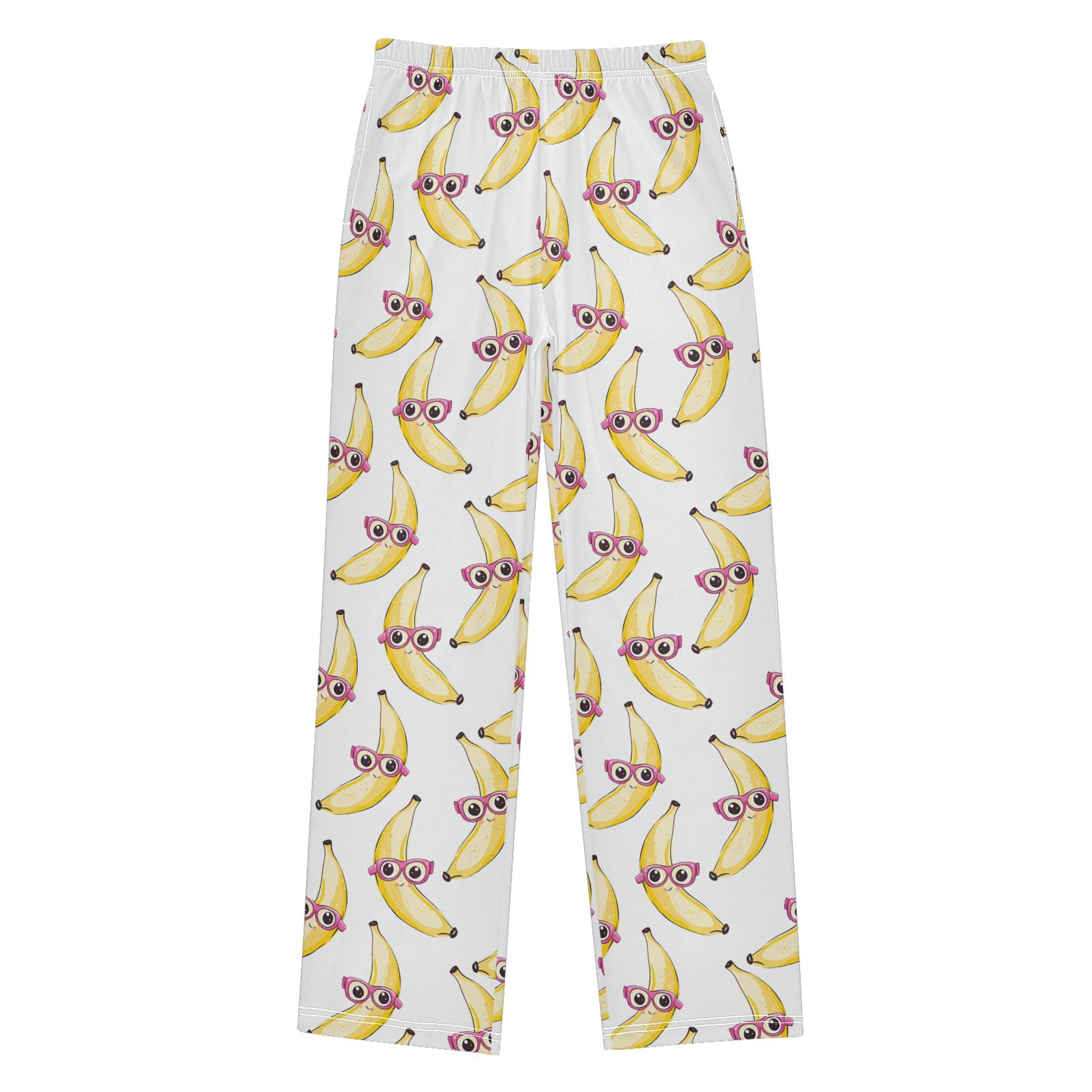 joogoo Bananas with Glasses Pajama Pants Pj Bottoms Sleepwear Lounge XL ...