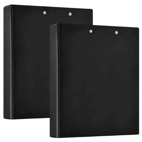 joogoo Black Hardcover 3 Ring Binder 1.5" Round Rings Interior Pockets ...