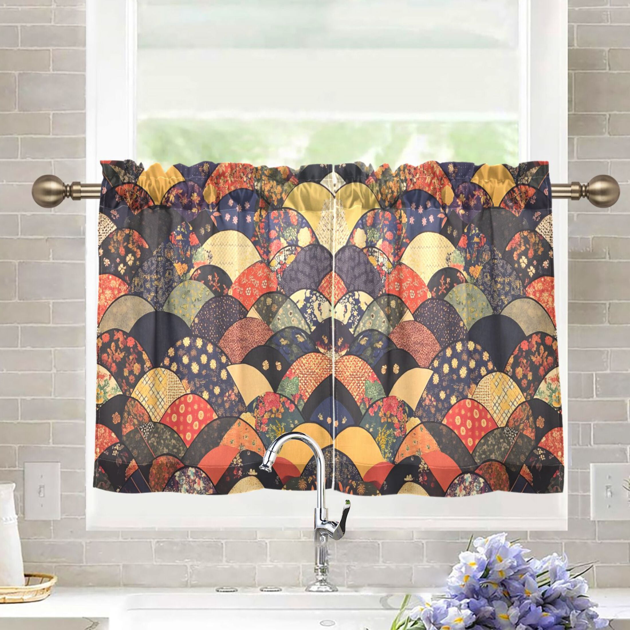 joogoo Bohemia Indian Retro Pattern Curtains Sets Half Window Cafe ...