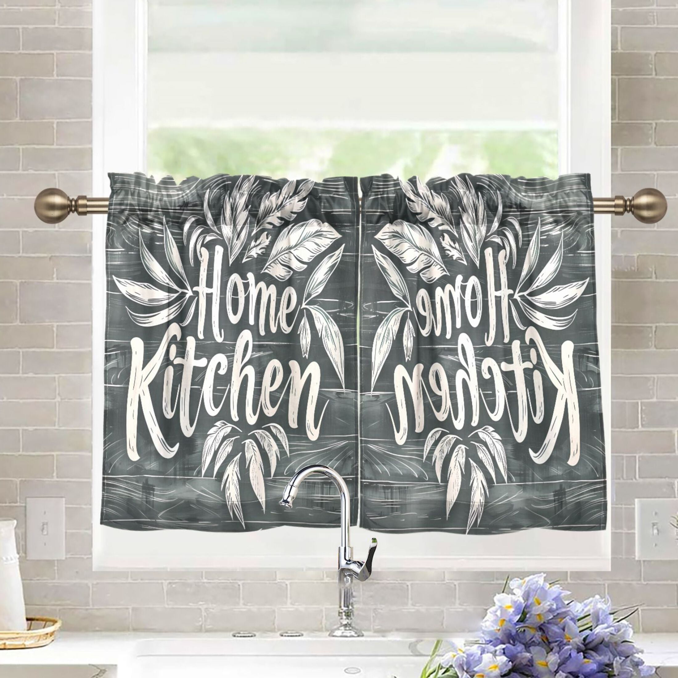 joogoo Bohomia with Home Kitchen Curtains Sets Half Window Cafe ...