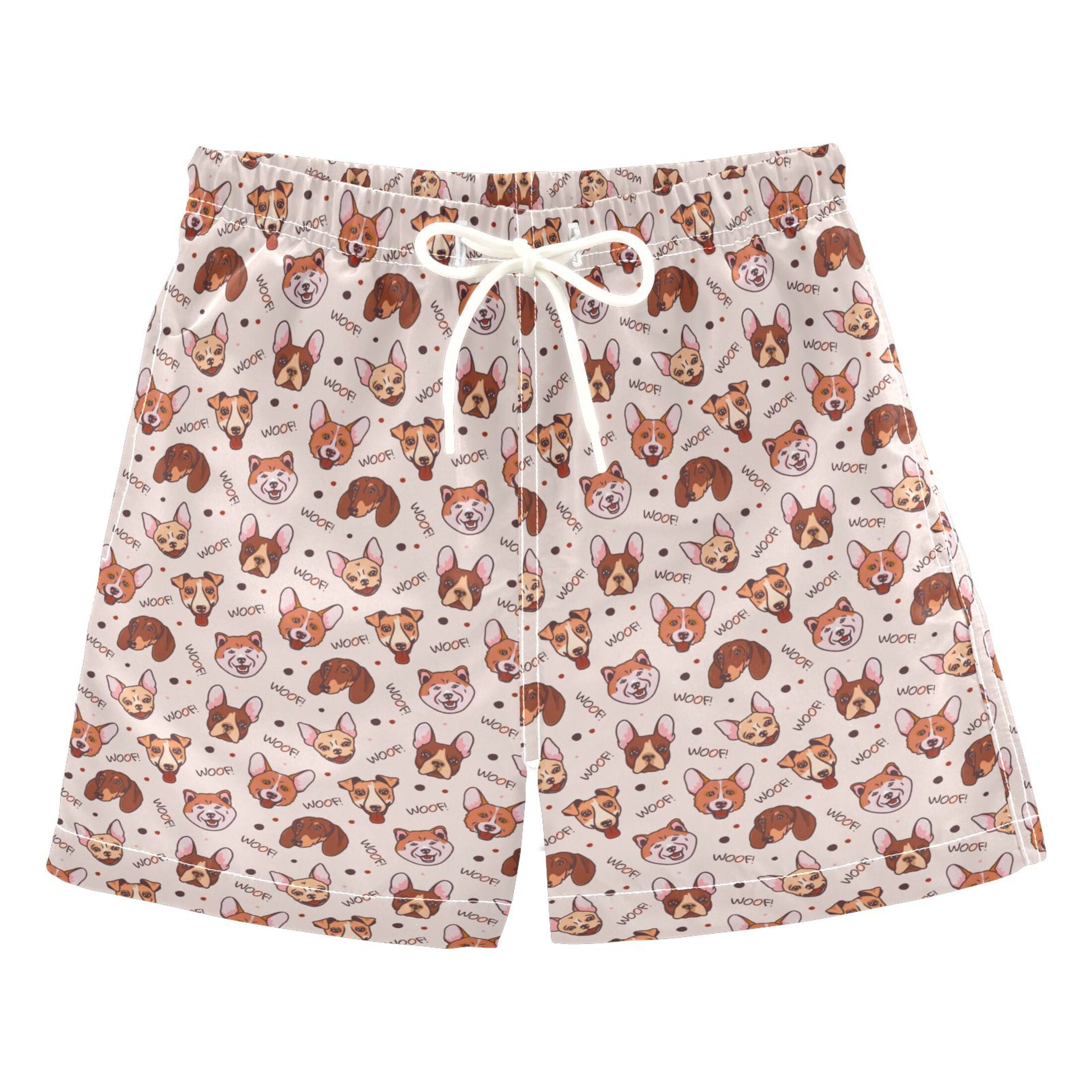joogoo Boys Swim Trunks Cartoon Dog and Woof Beach Board Shorts ...