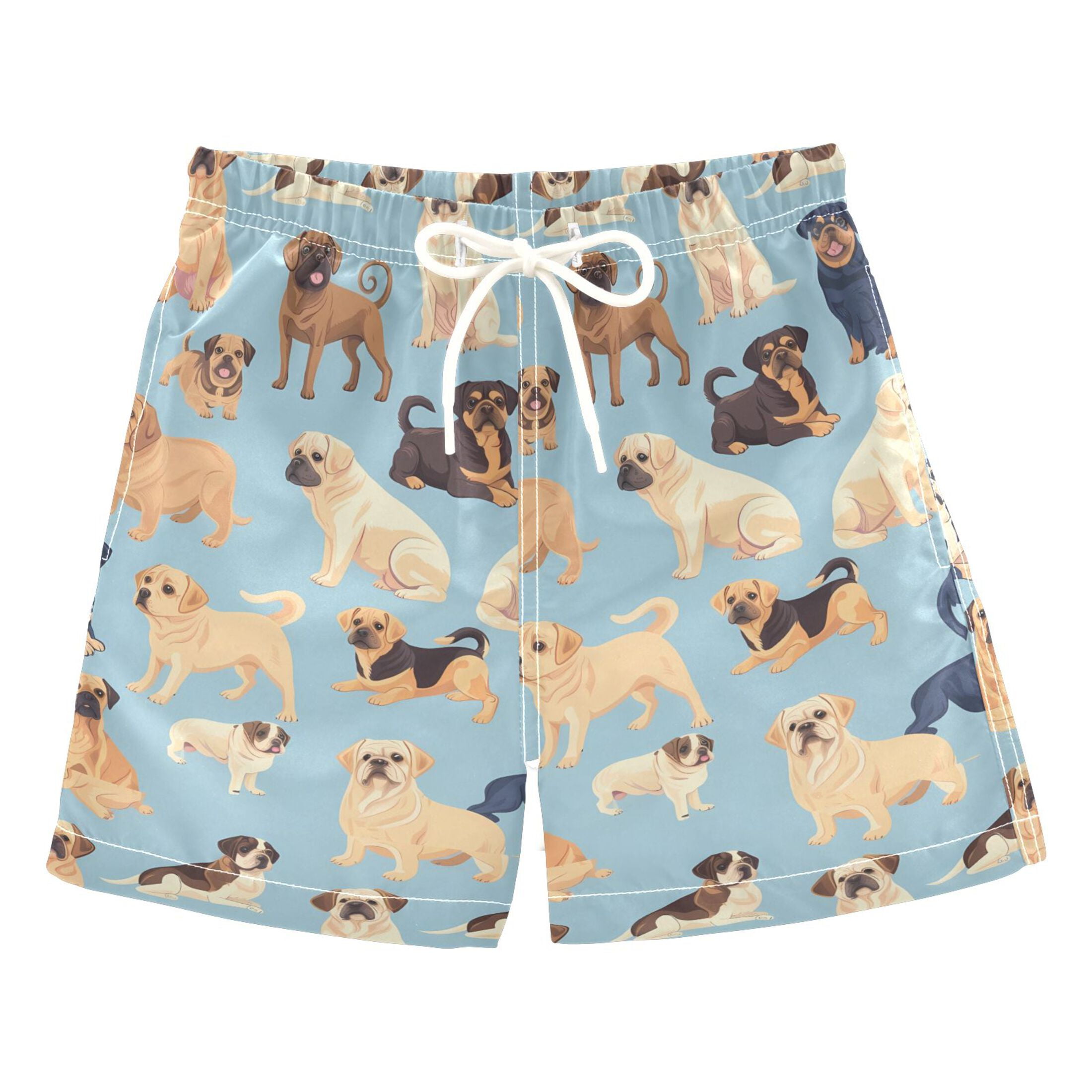 joogoo Boys Swim Trunks Cartoon Dogs Beach Board Shorts Drawstring ...