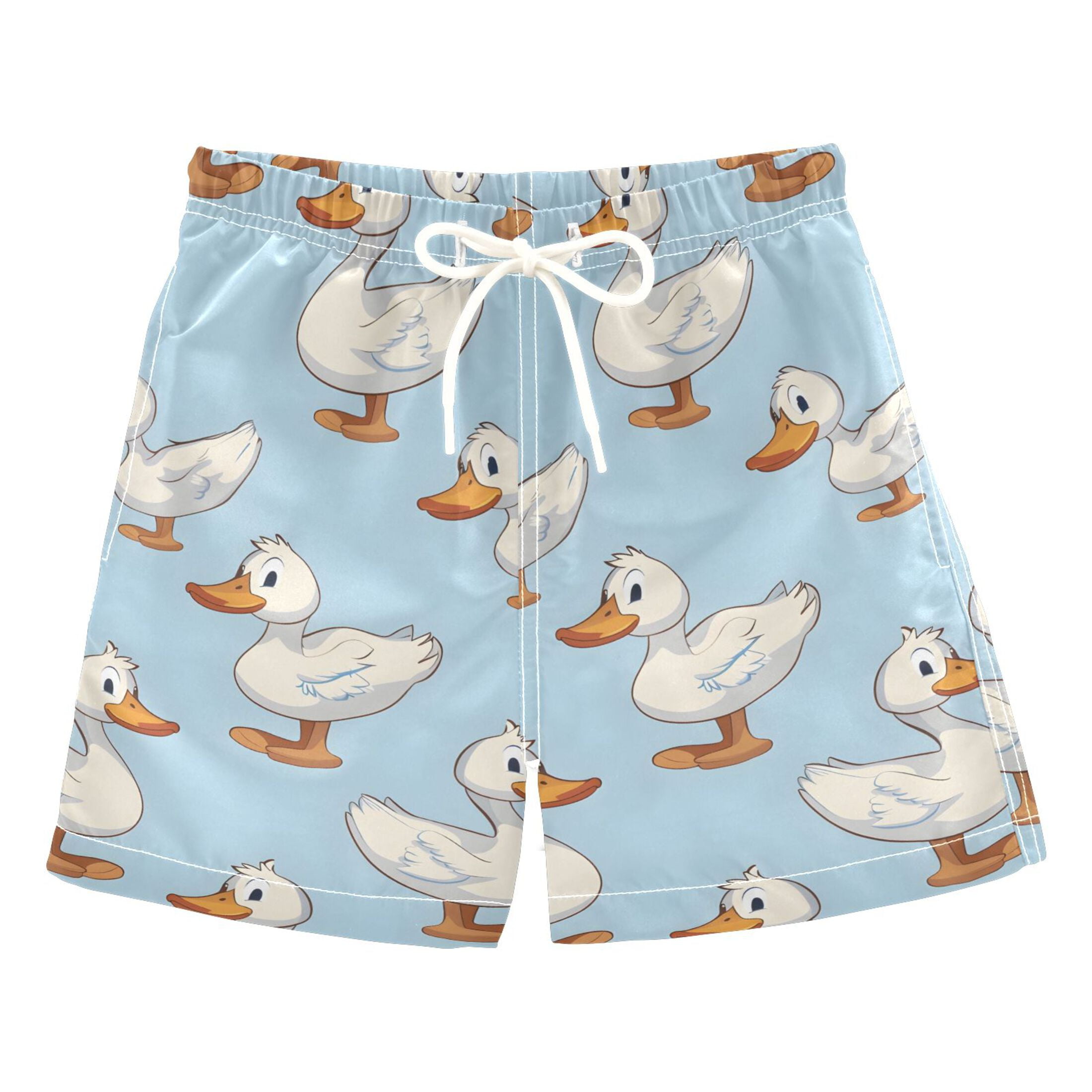 joogoo Boys Swim Trunks Cartoon Duck Beach Board Shorts Drawstring ...