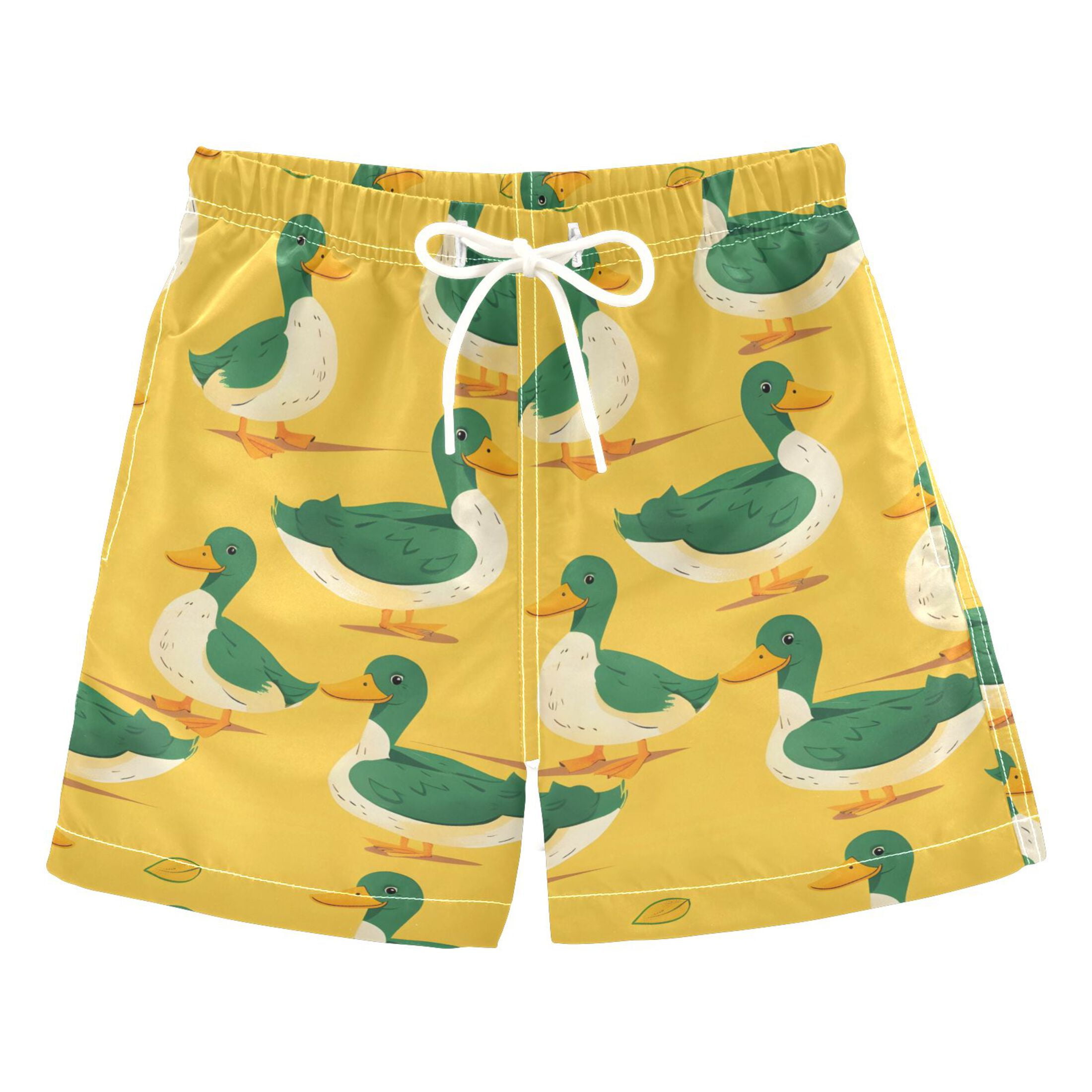 joogoo Boys Swim Trunks Cartoon Duck Beach Board Shorts Drawstring ...