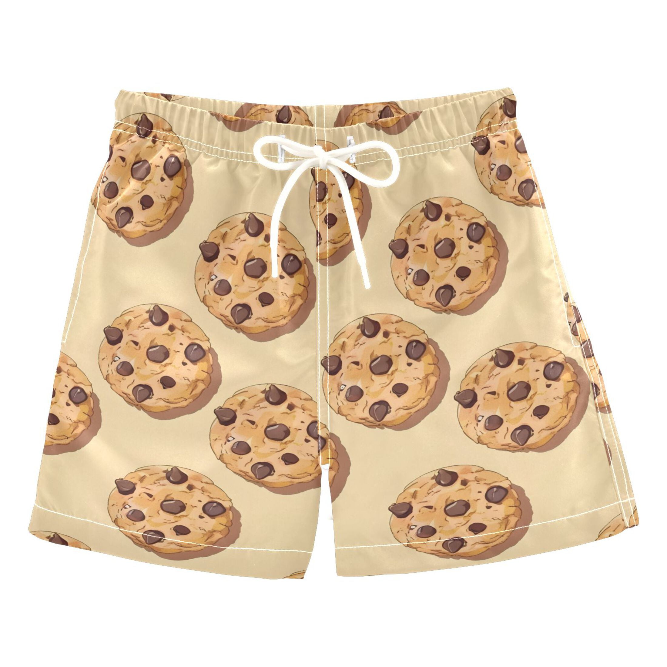 joogoo Boys Swim Trunks Chocolate Chip Cookies Beach Board Shorts ...