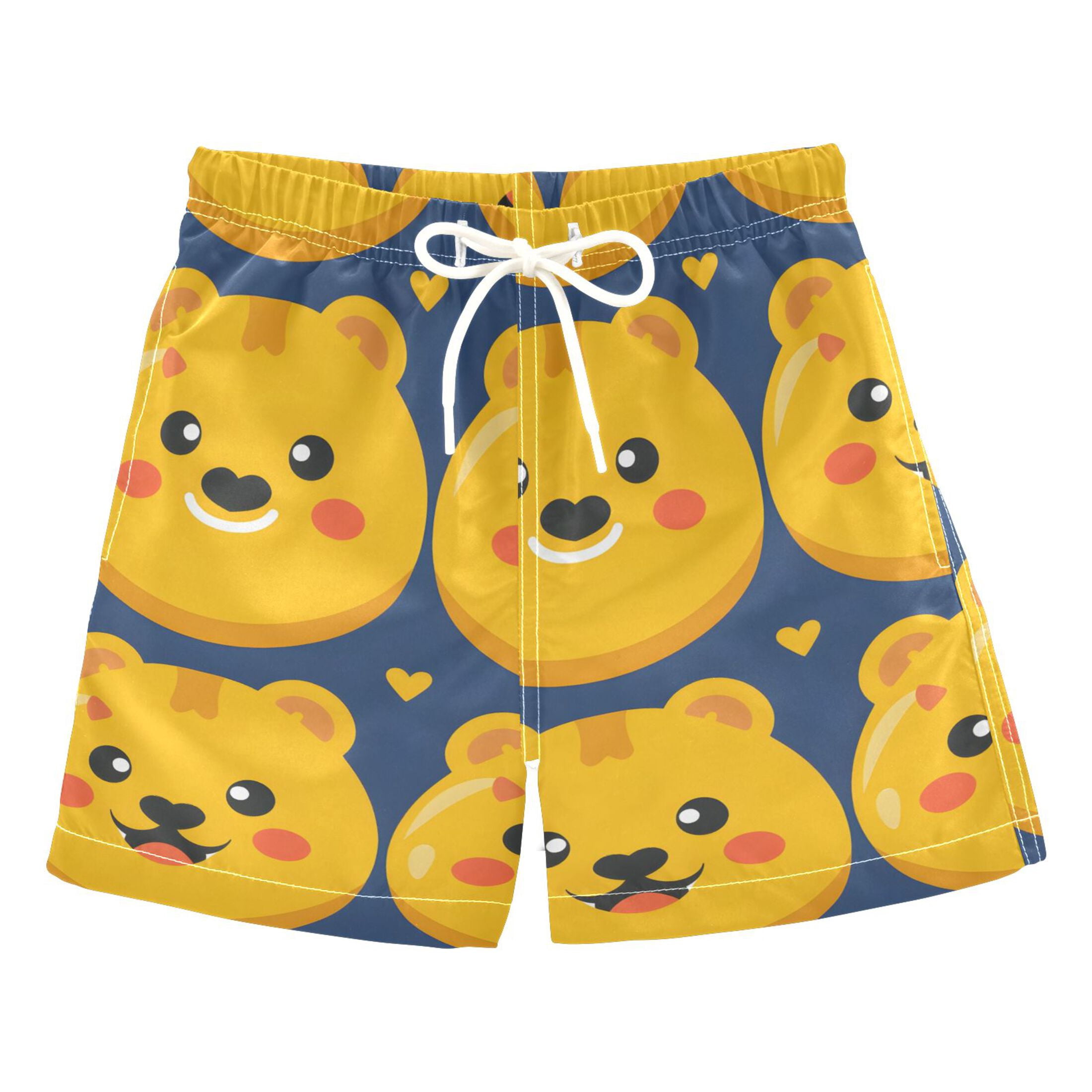 joogoo Boys Swim Trunks Cute Bears Beach Board Shorts Drawstring ...