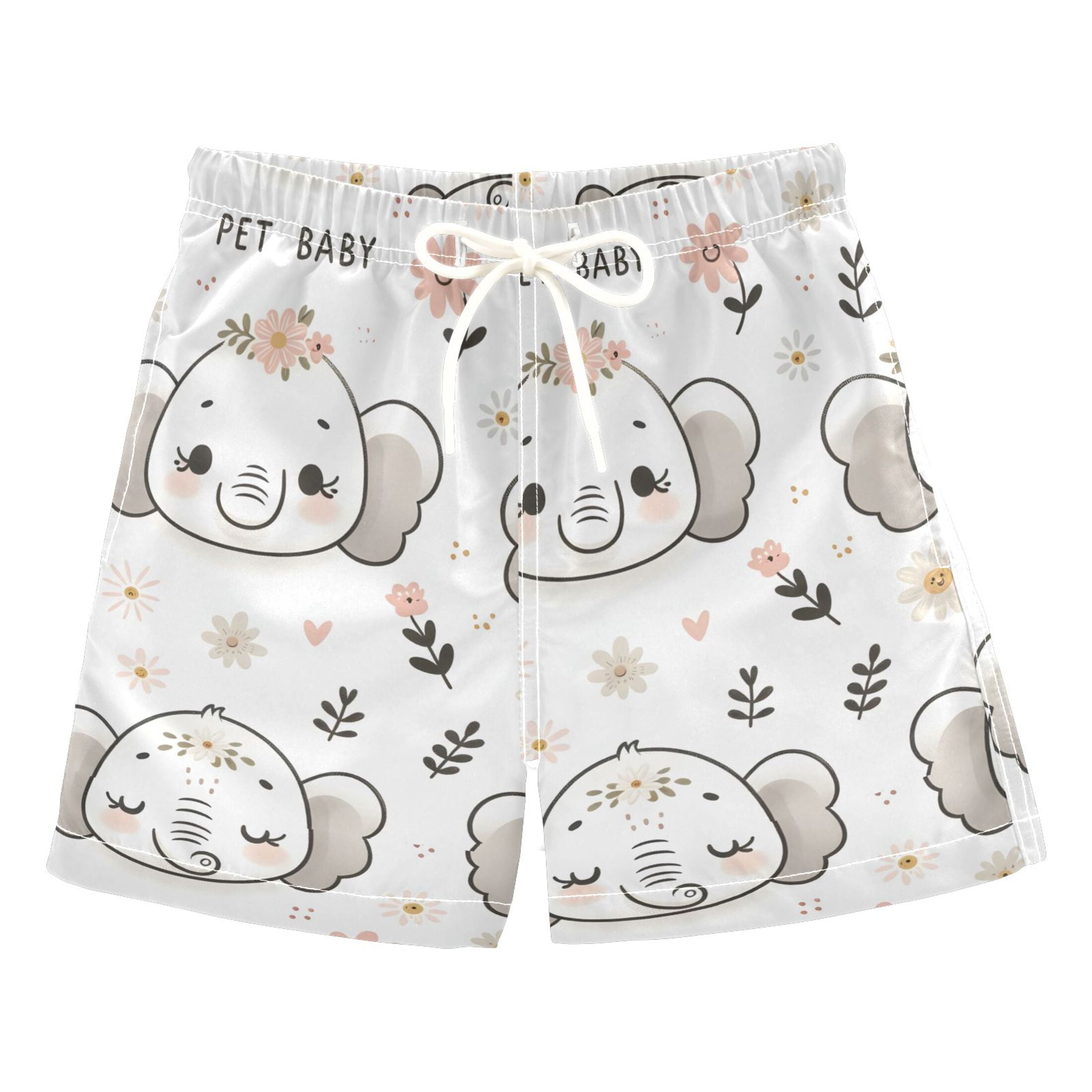 joogoo Boys Swim Trunks Cute Elephant Face Beach Board Shorts ...
