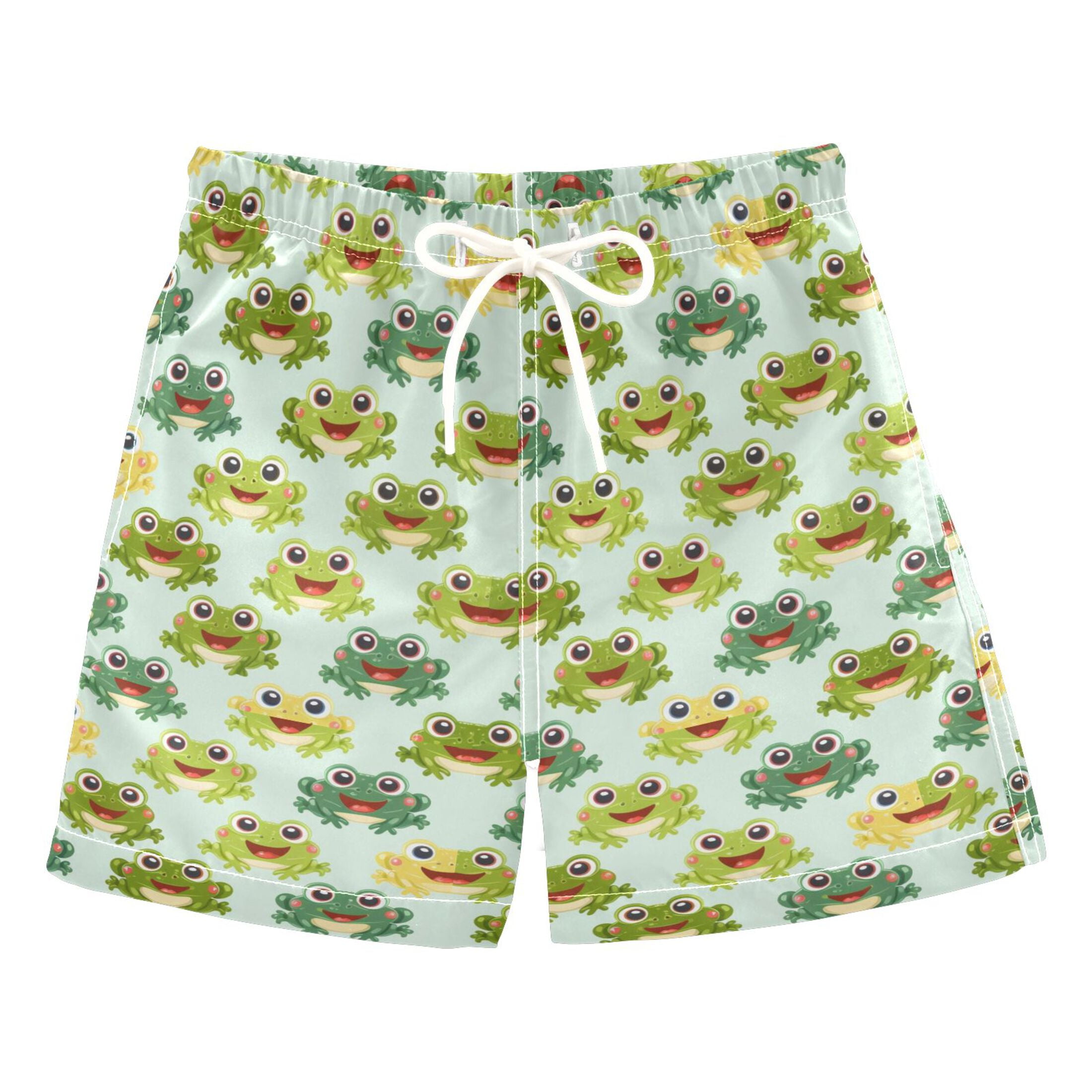 joogoo Boys Swim Trunks Cute Frogs Beach Board Shorts Drawstring ...