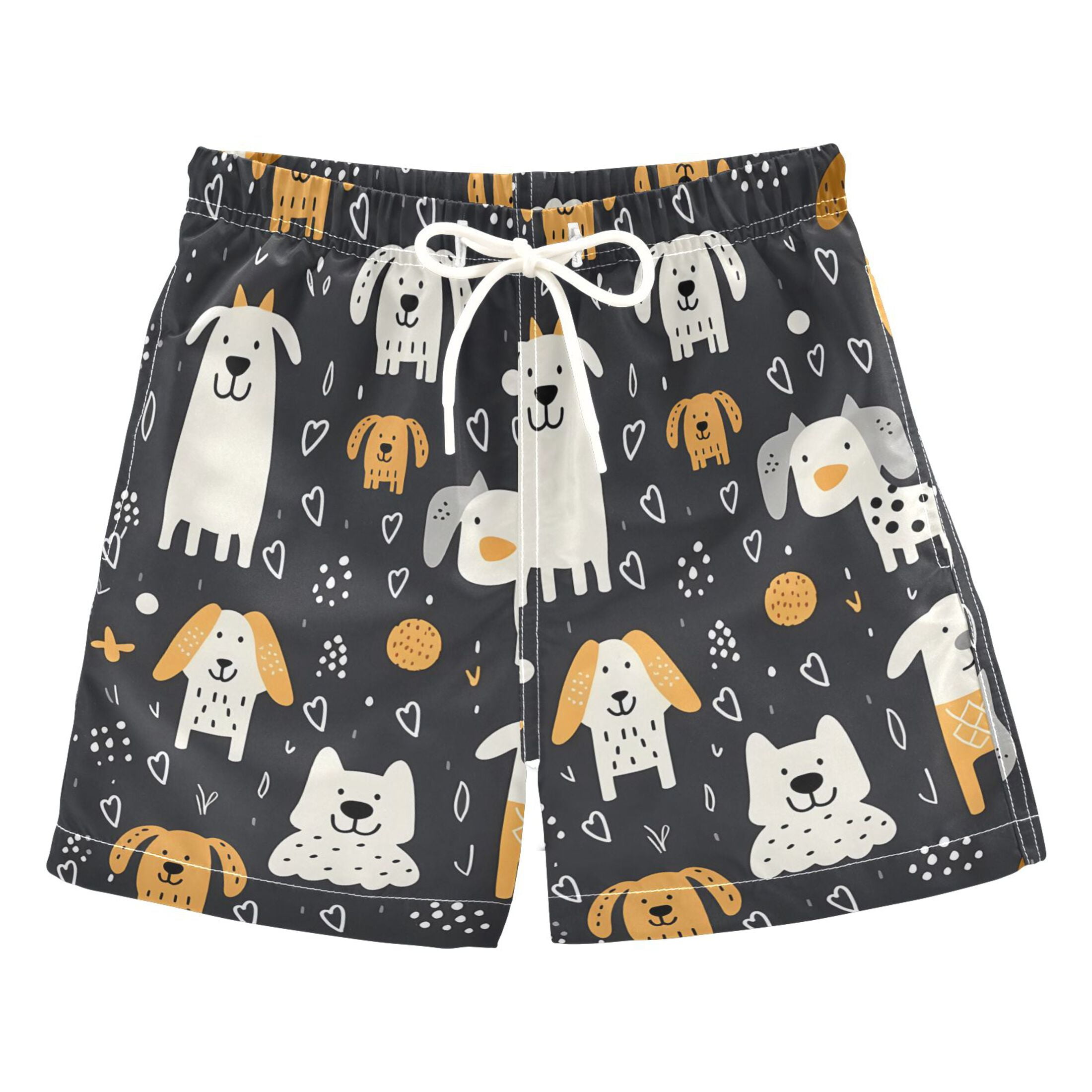 joogoo Boys Swim Trunks Different Cartoon Dogs Beach Board Shorts Drawstring Swimsuit S ...