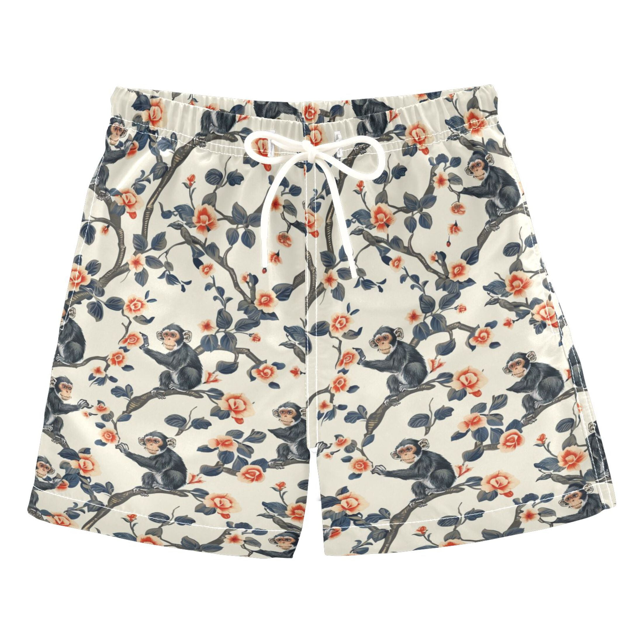 joogoo Boys Swim Trunks Monkey on Branches Beach Board Shorts ...