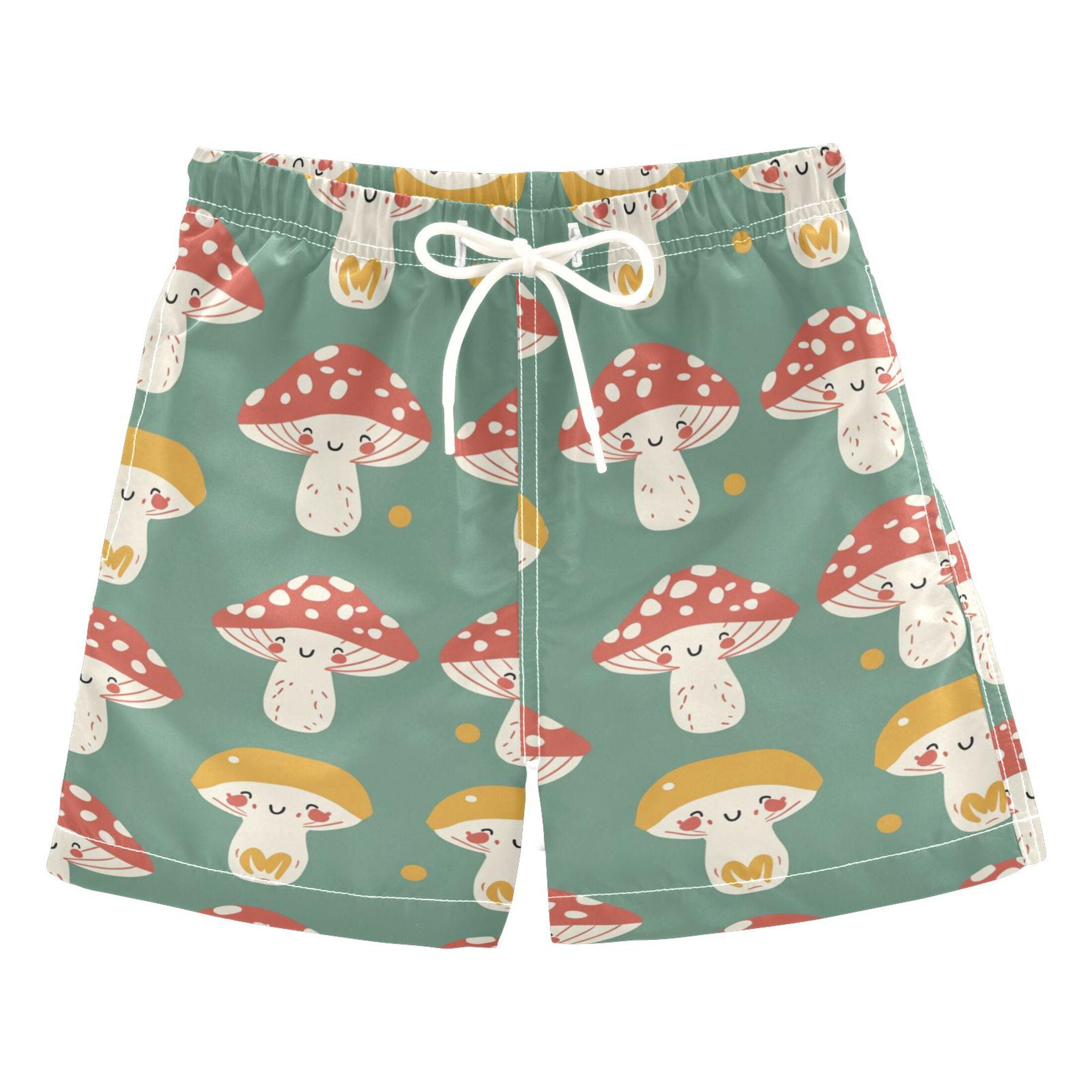 joogoo Boys Swim Trunks Mushroom Cute Beach Board Shorts Drawstring ...