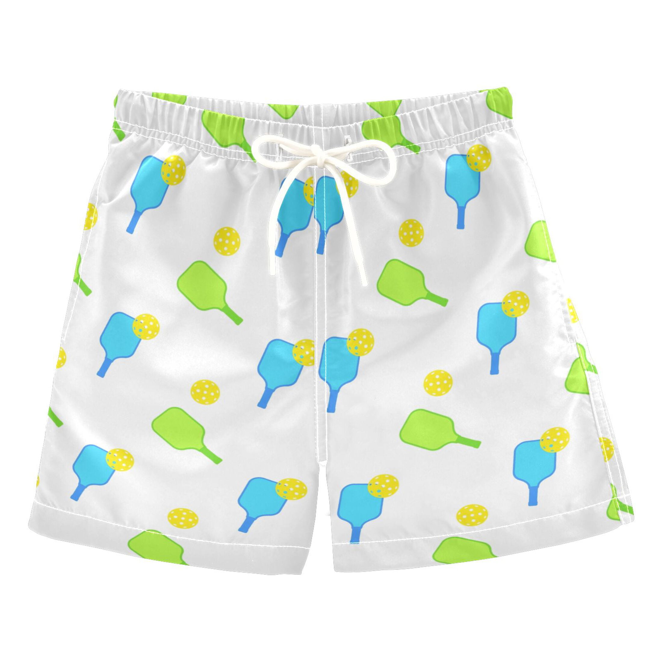 joogoo Boys Swim Trunks Pickle Balls Beach Board Shorts Drawstring ...