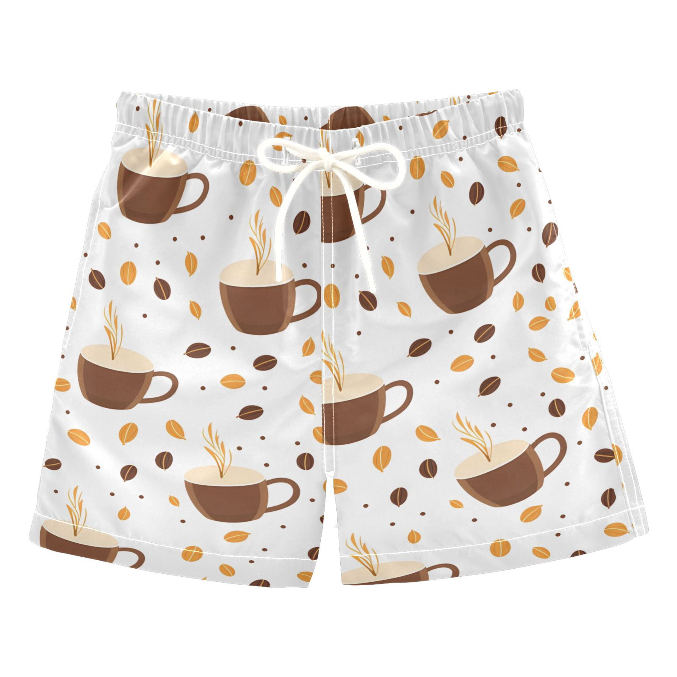 joogoo Boys Swim Trunks Plants Beach Board Shorts Drawstring Swimsuit ...