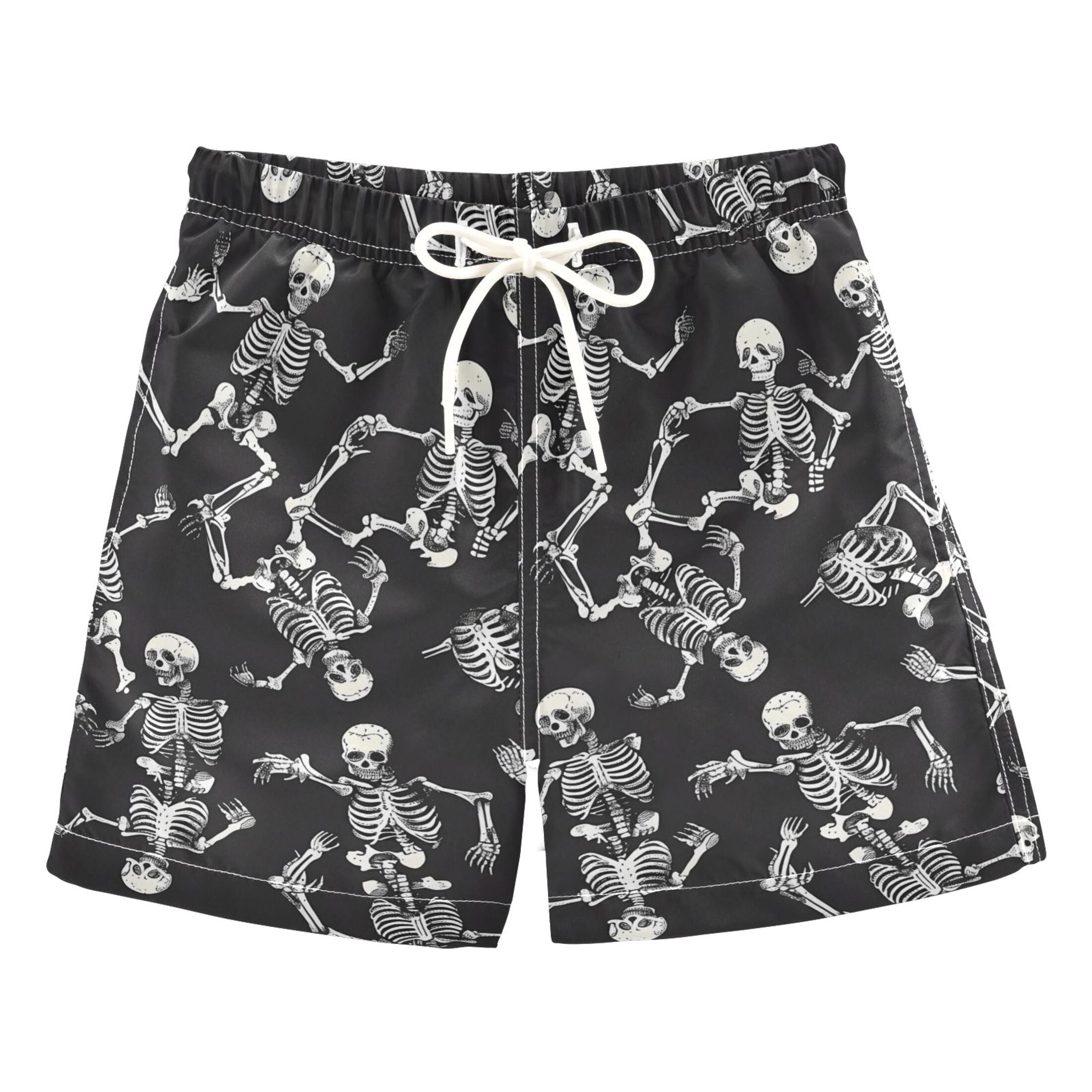 joogoo Boys Swim Trunks Skeletons Dancing Beach Board Shorts Drawstring ...