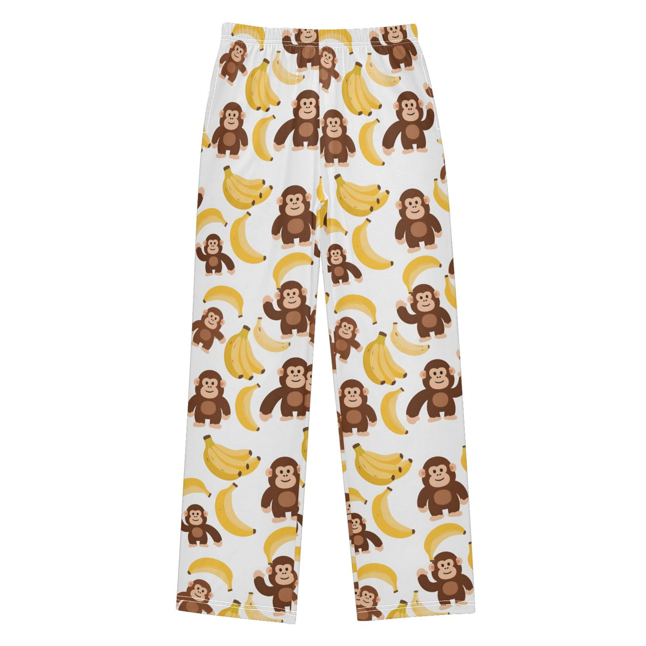 joogoo Cartoon Monkey Bananas Cute Pajama Pants Pj Bottoms Sleepwear ...