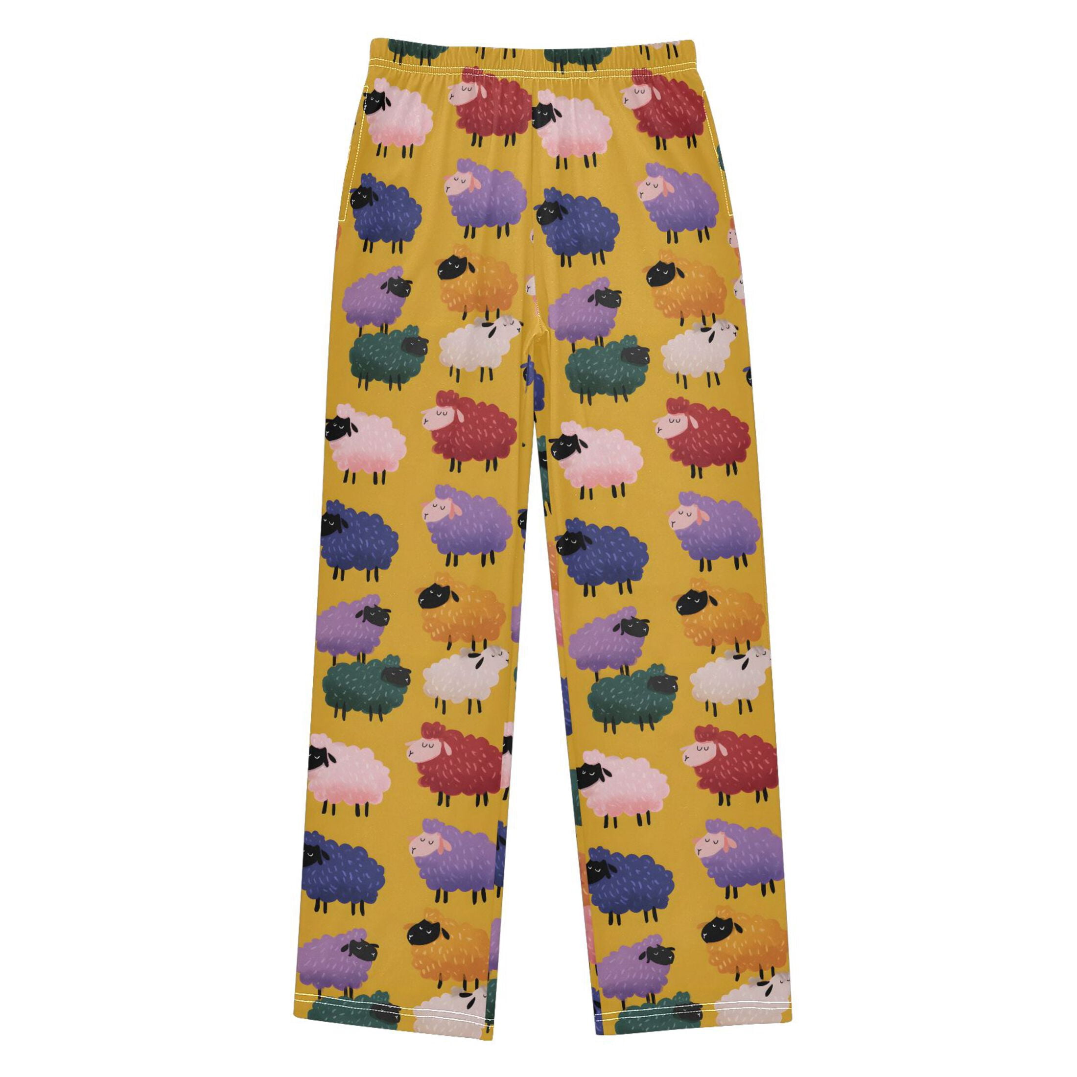 joogoo Cartoon Sheep Pajama Pants Pj Bottoms Sleepwear Lounge XL ...