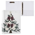 joogoo Christmas Tree Cute Bow Hardcover 3 Ring Binder 1.5" Round Rings ...
