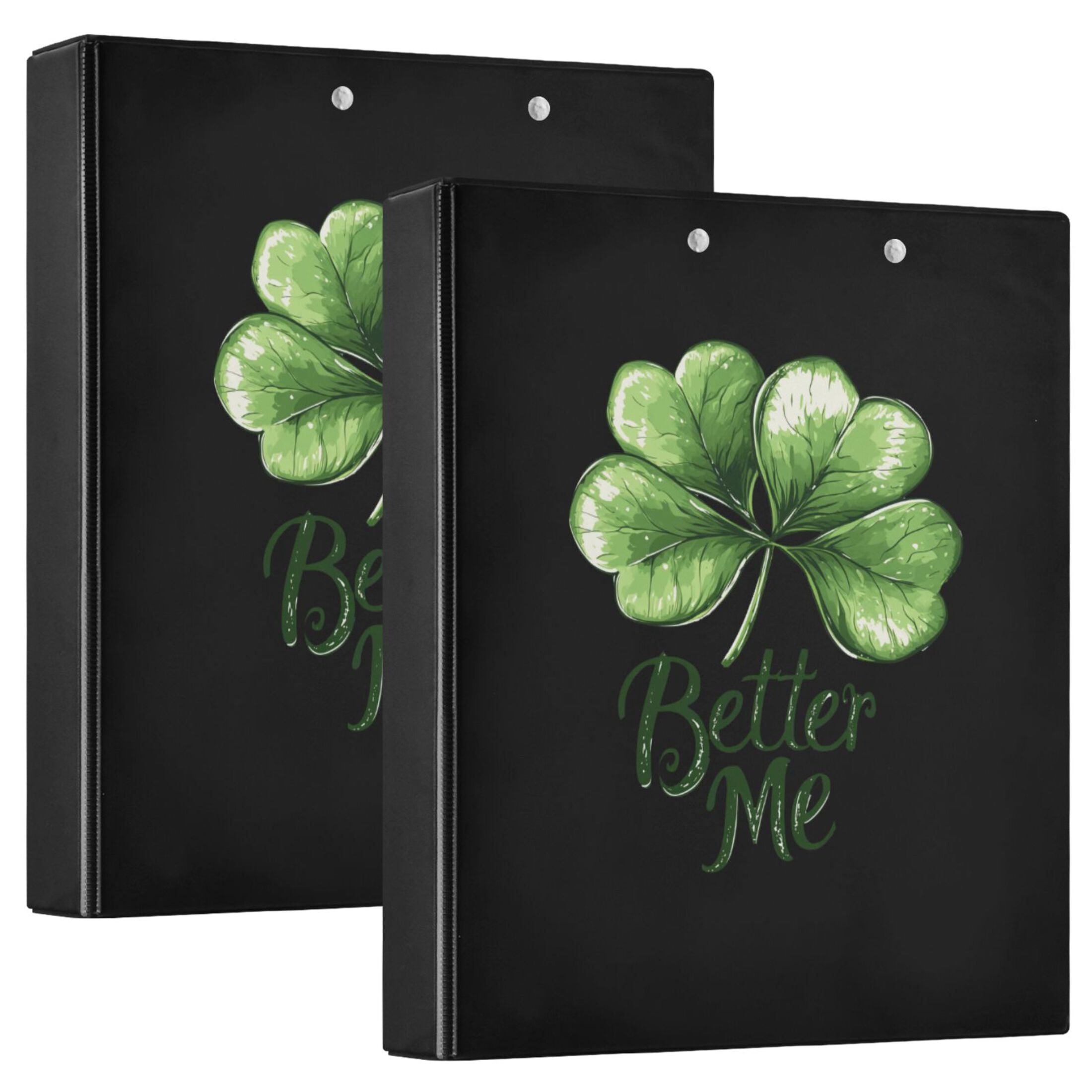 joogoo Clover Hardcover 3 Ring Binder 1.5" Round Rings Interior Pockets ...
