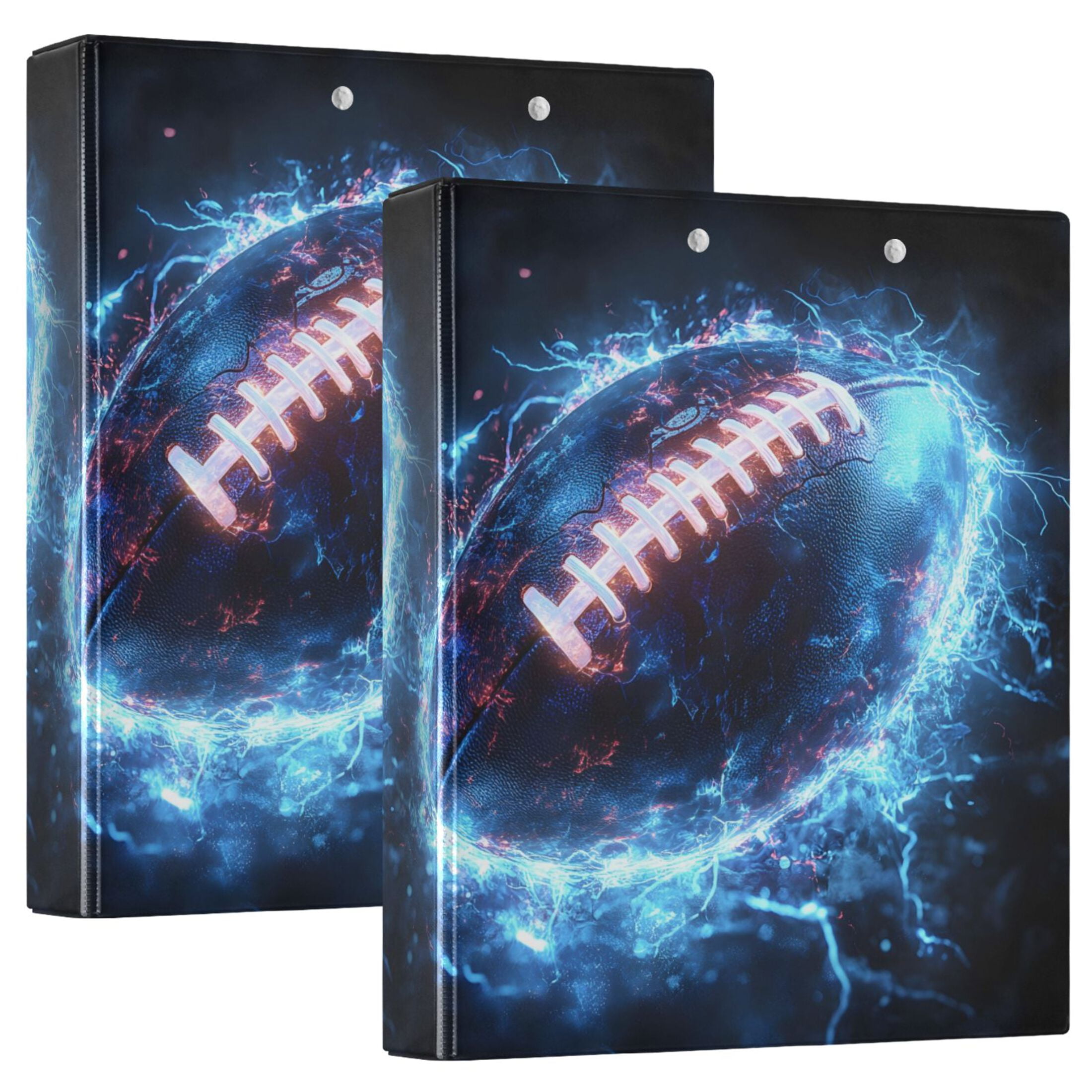 joogoo Cool Football Hardcover 3 Ring Binder 1.5" Round Rings Interior ...