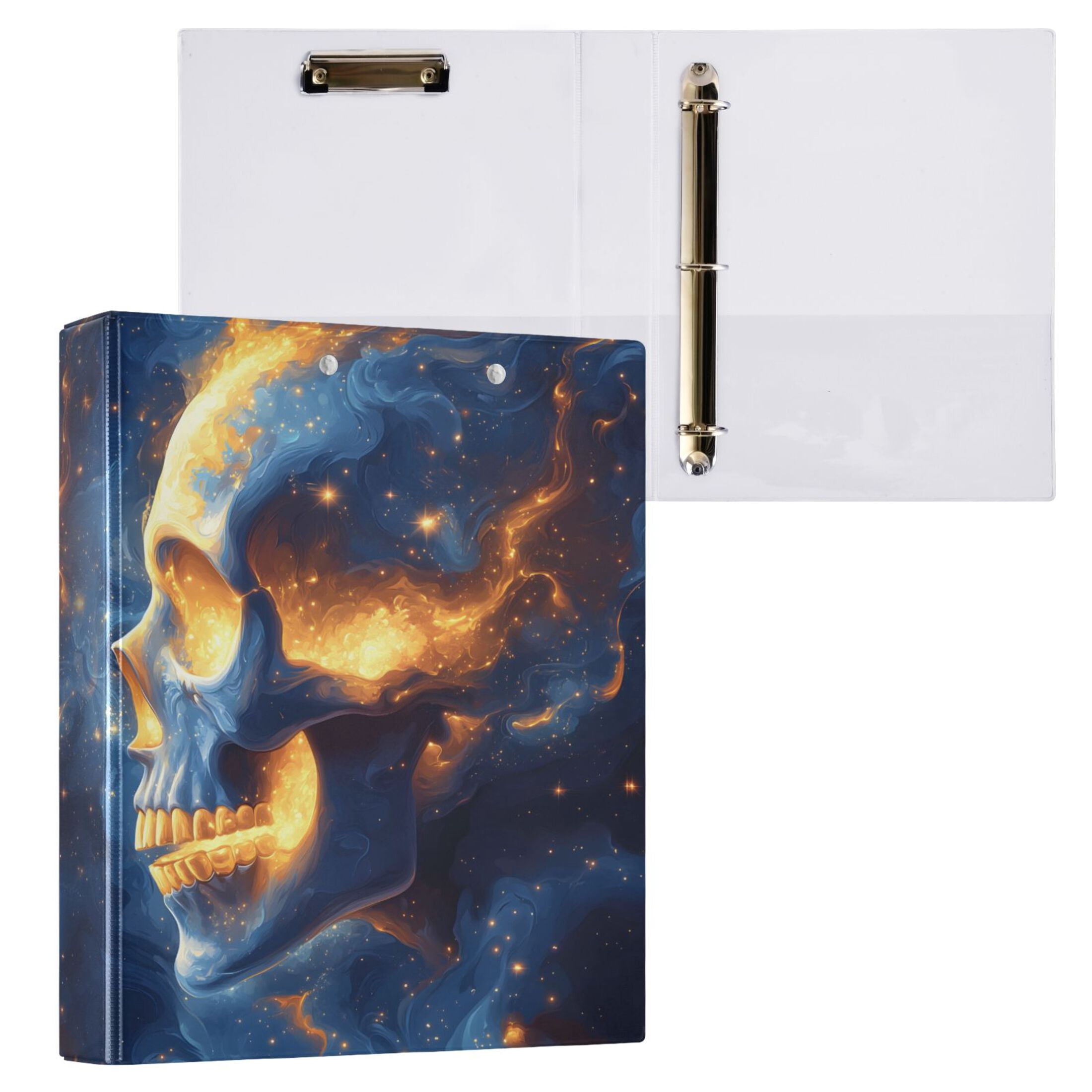 joogoo Cool Skull Hardcover 3 Ring Binder 1.5" Round Rings Interior ...