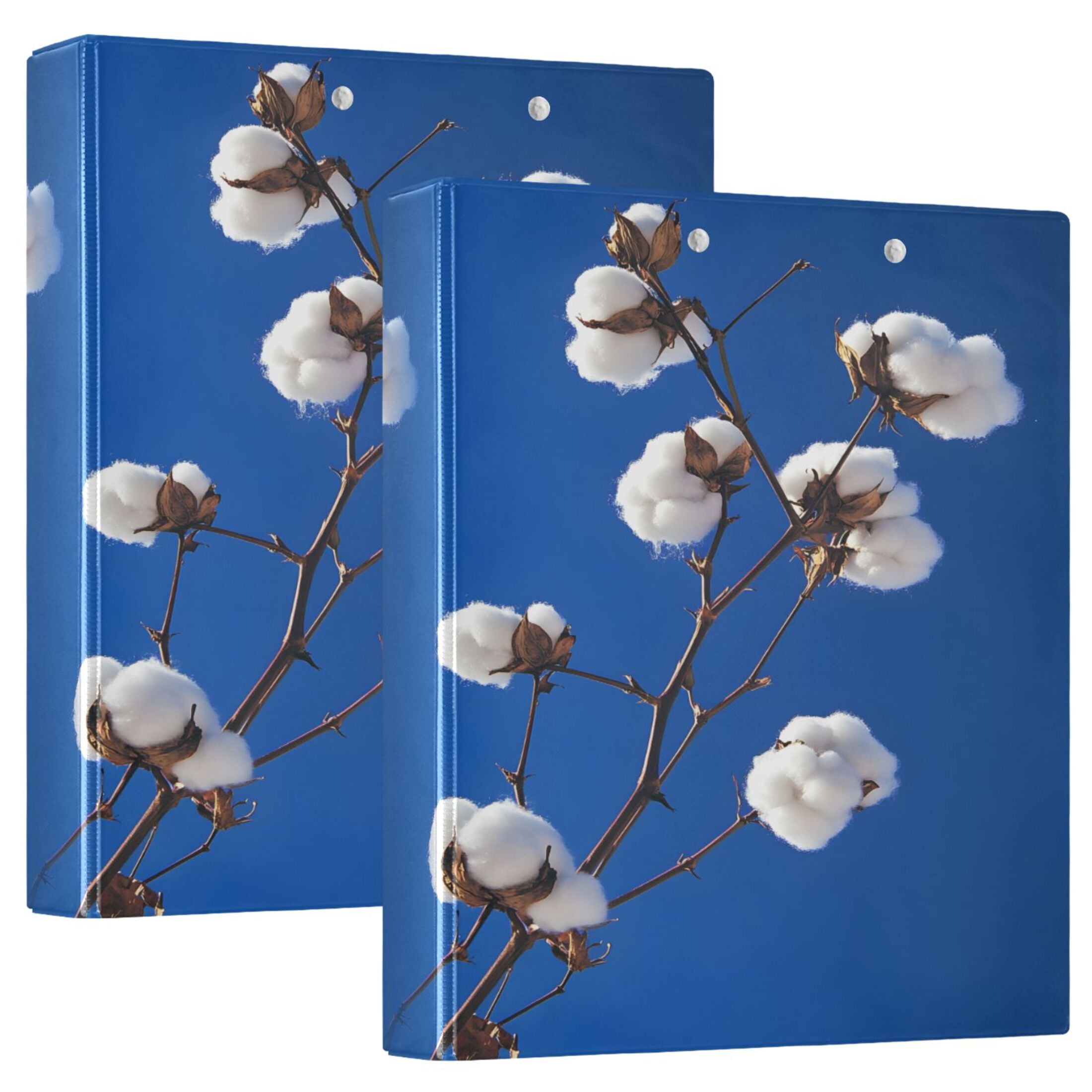 joogoo Cotton Blue Sky Hardcover 3 Ring Binder 1.5" Round Rings ...