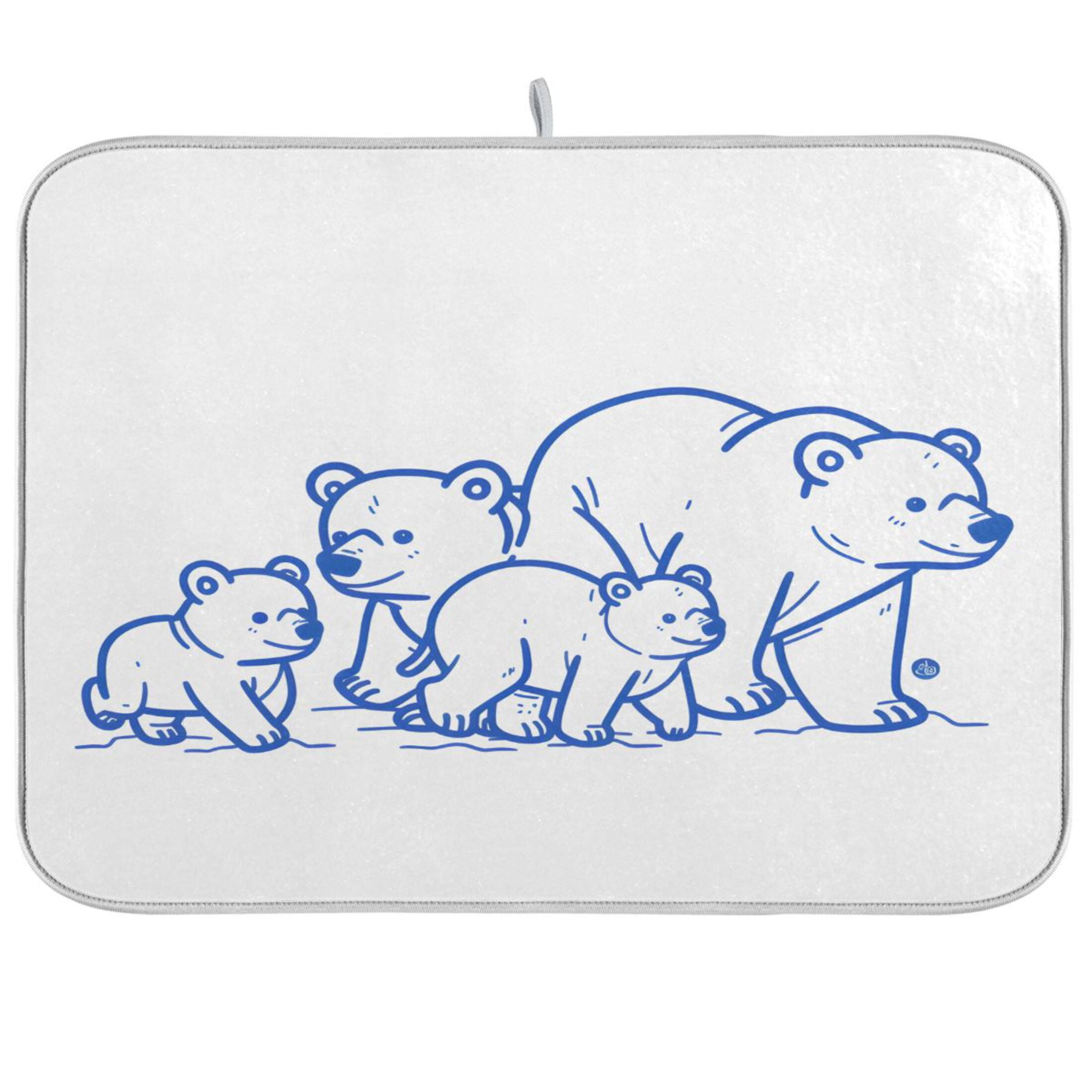 joogoo Cute Bears Dish Drying Mat Kitchen Counter Absorbent Drying Pad ...