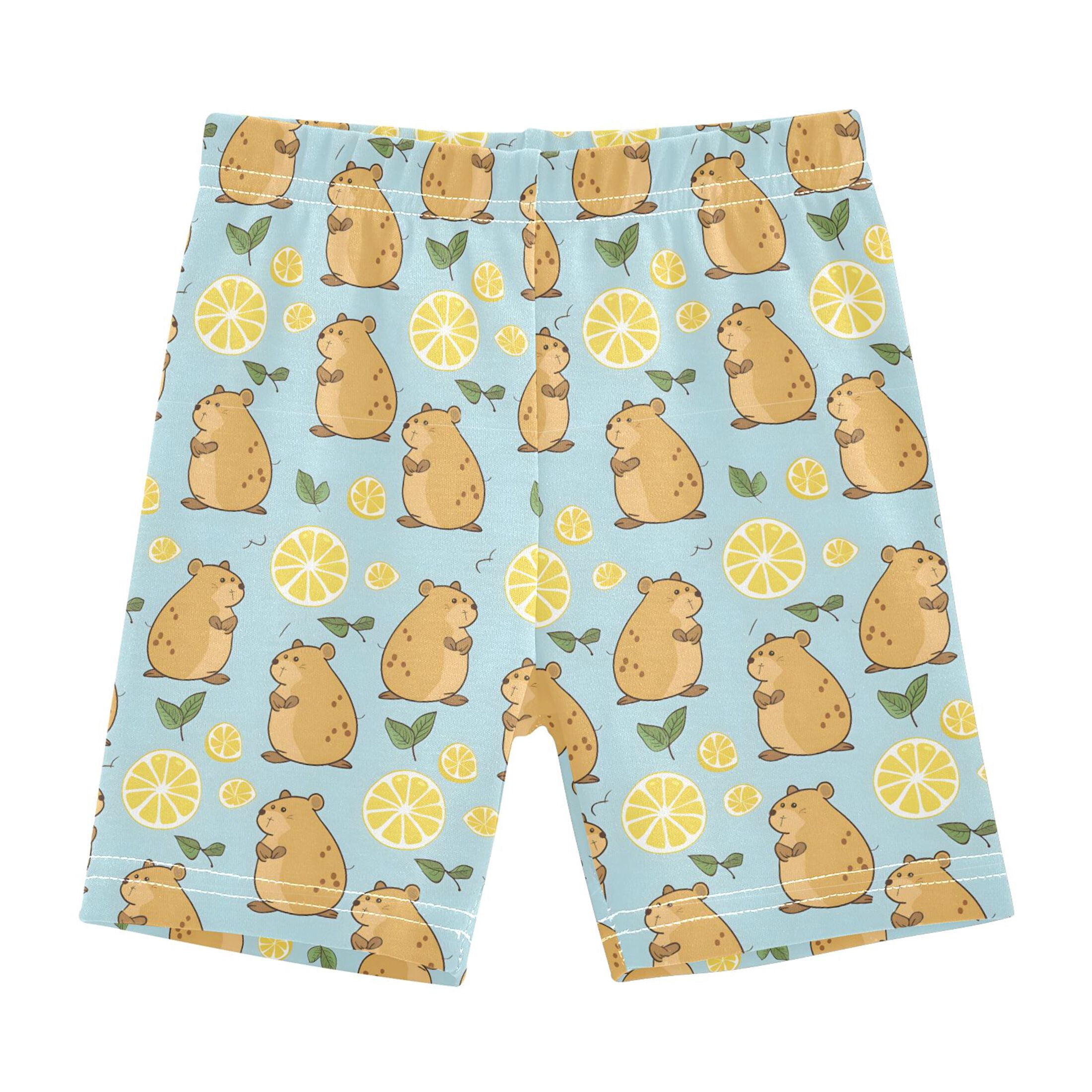 joogoo Cute Capybara Lemon Girls Lined Shorts Bike Dance Bottoms 6T ...