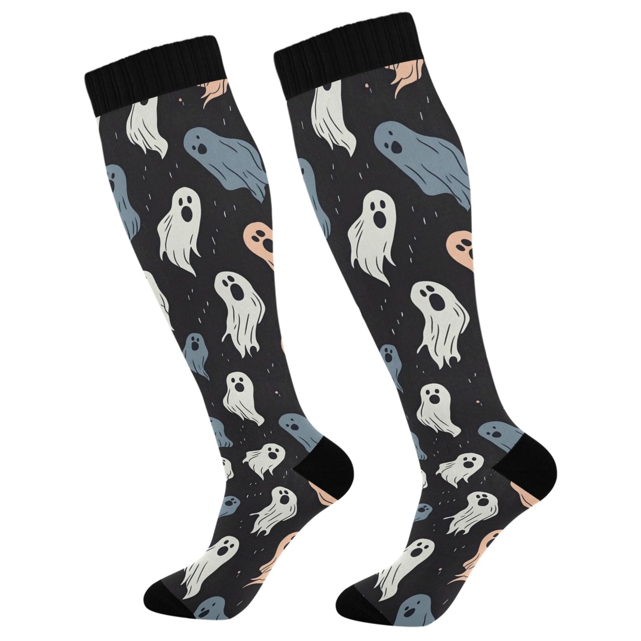 joogoo Cute Cartoon Ghosts Socks Women Men Knee High Sock - Walmart.com