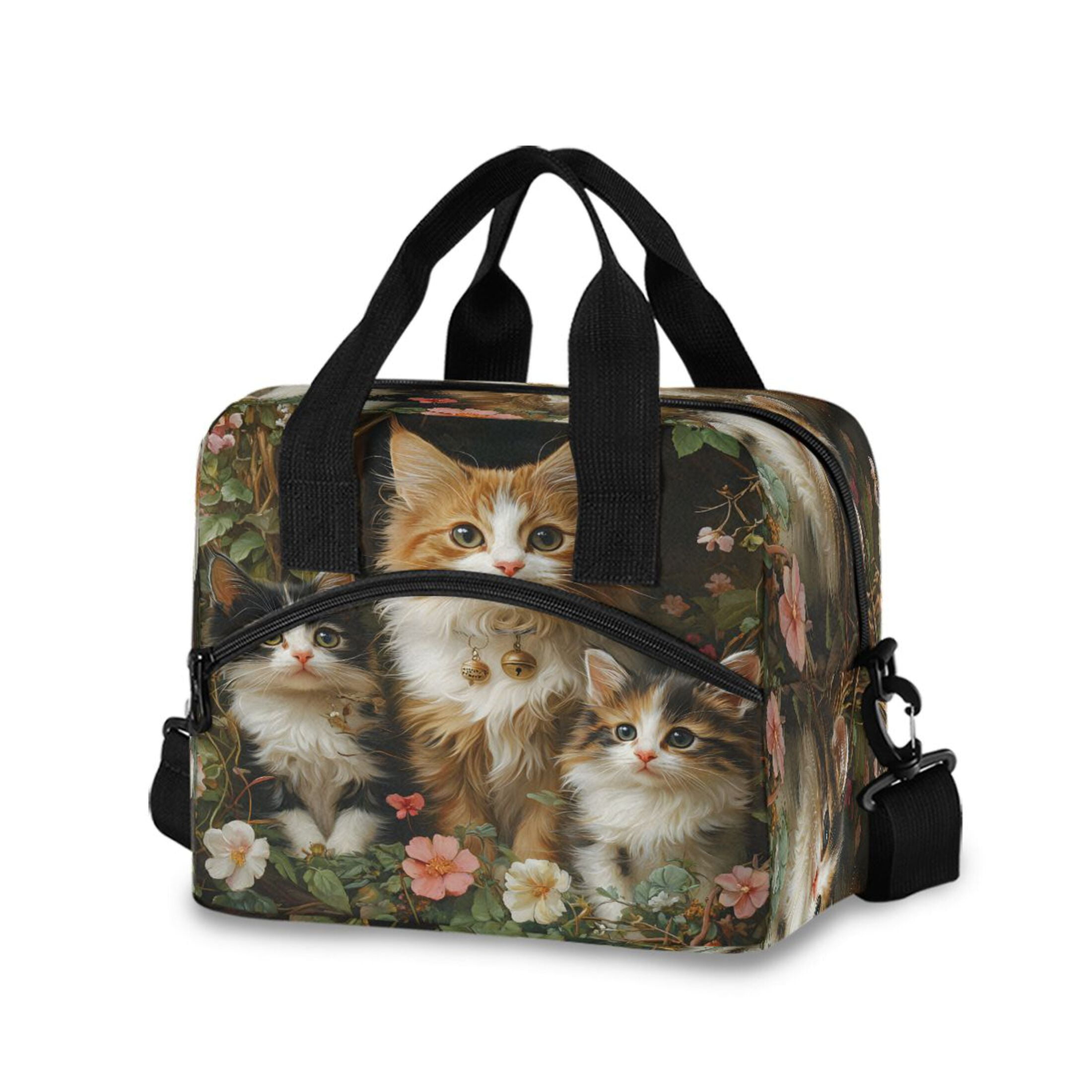 joogoo Cute Cats in Garden Insulated Lunch Bags Reusable Cooler Box ...