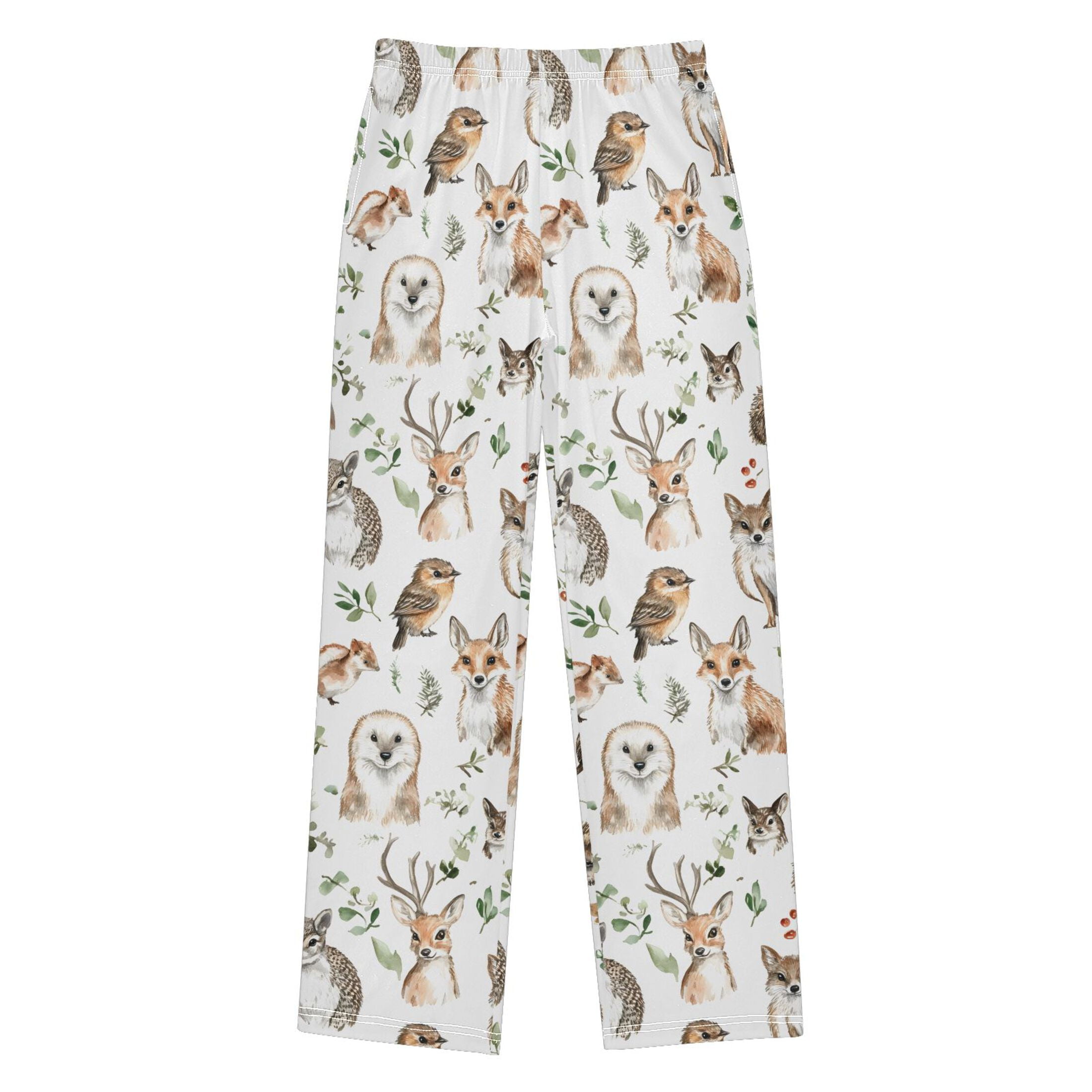 joogoo Cute Fox Owls Pajama Pants Pj Bottoms Sleepwear Lounge L ...