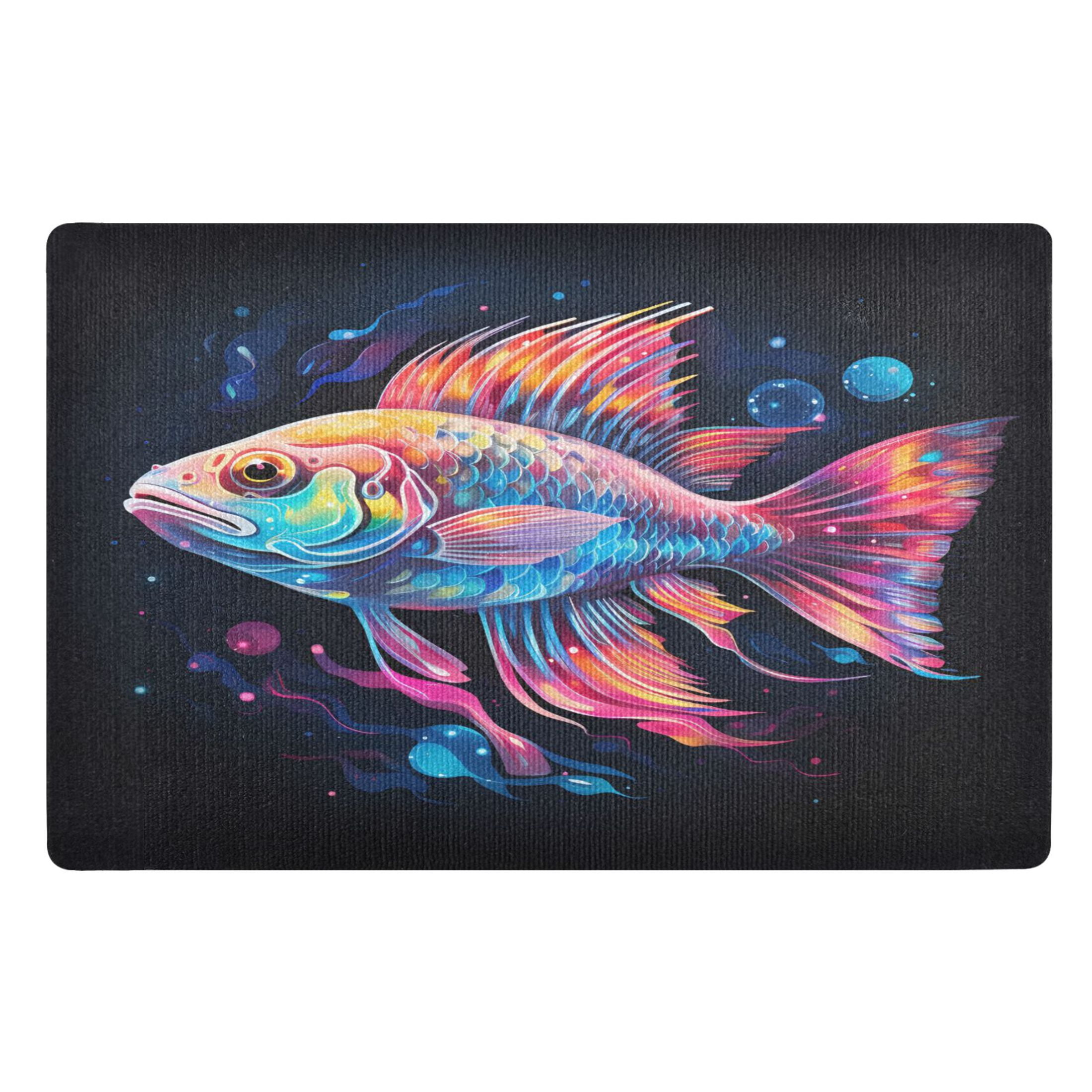 joogoo Door Mats Colorful Fish Outdoor Indoor Entrance Low Profile ...