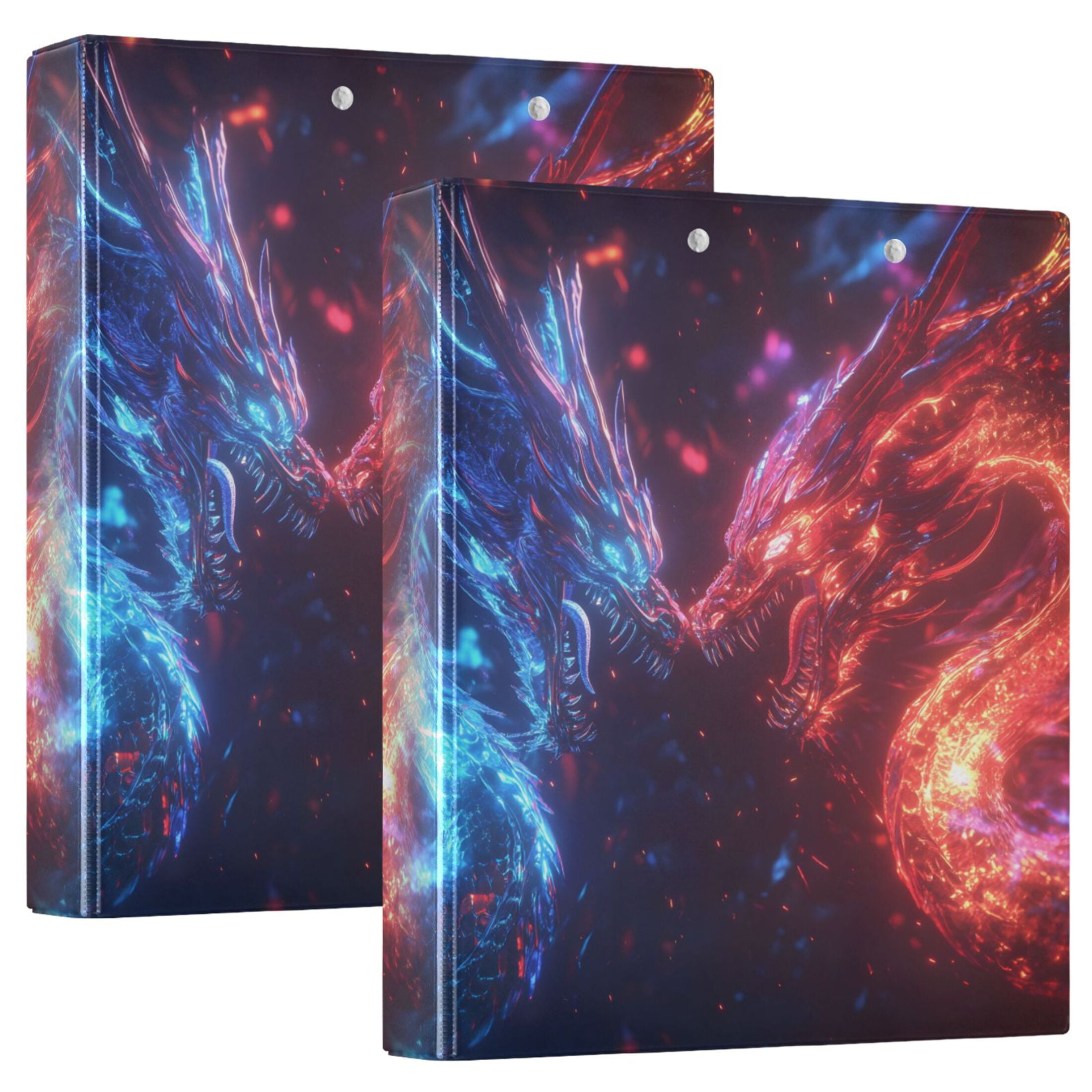 joogoo Dragon Cool Hardcover 3 Ring Binder 1.5" Round Rings Interior ...