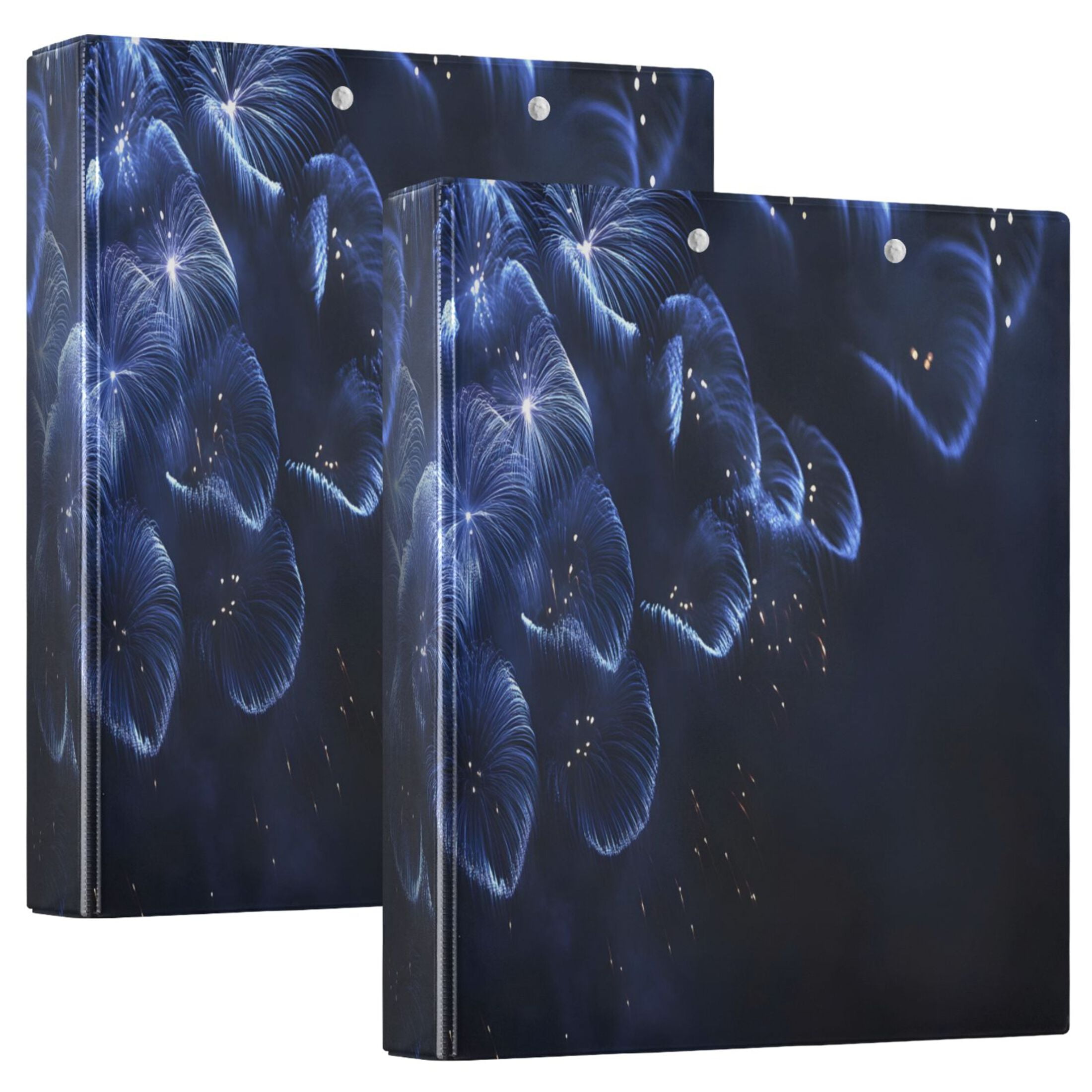 joogoo Fireworks Blooming Hardcover 3 Ring Binder 1.5" Round Rings ...