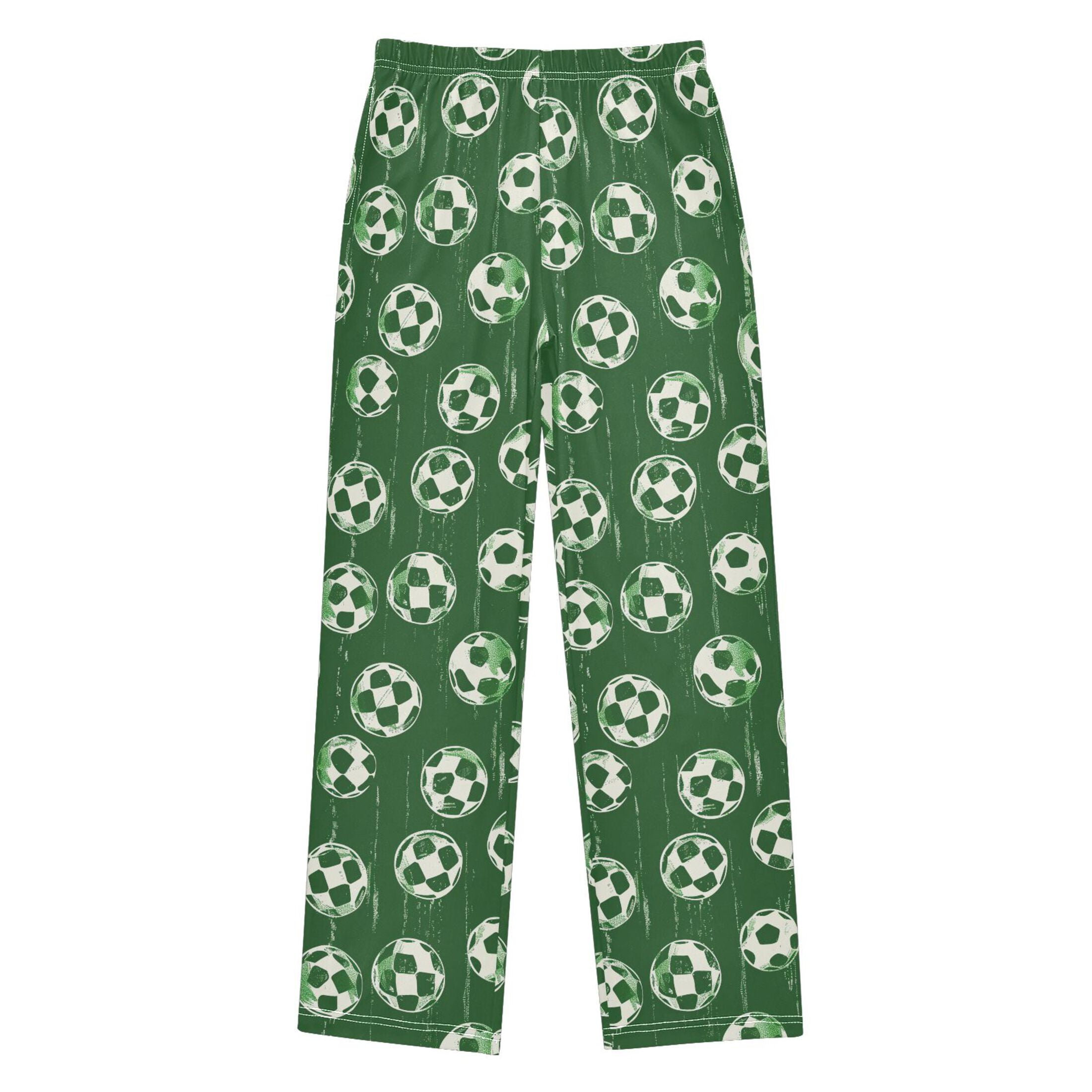 joogoo Football Soccer Ball Pajama Pants Pj Bottoms Sleepwear Lounge M ...