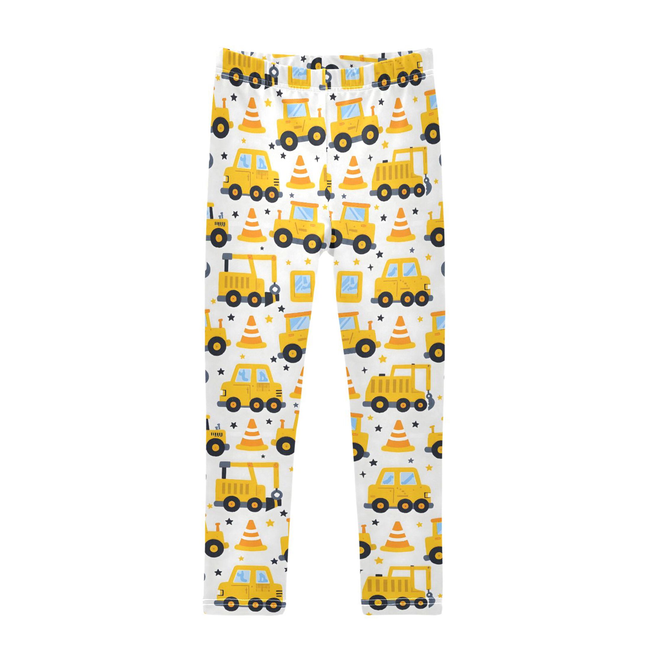 joogoo Girls' Leggings Carton Engineering Trucks Yoga Pants 6T ...
