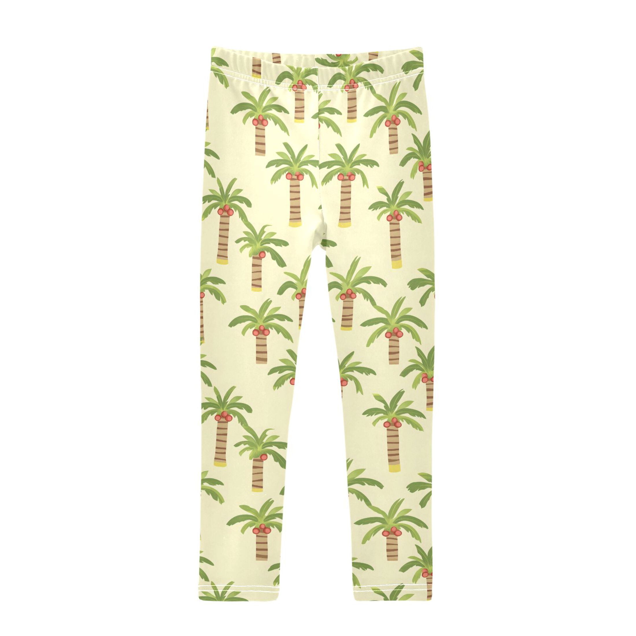 joogoo Girls' Leggings Green Coconut Tree Yoga Pants 5T - Walmart.com