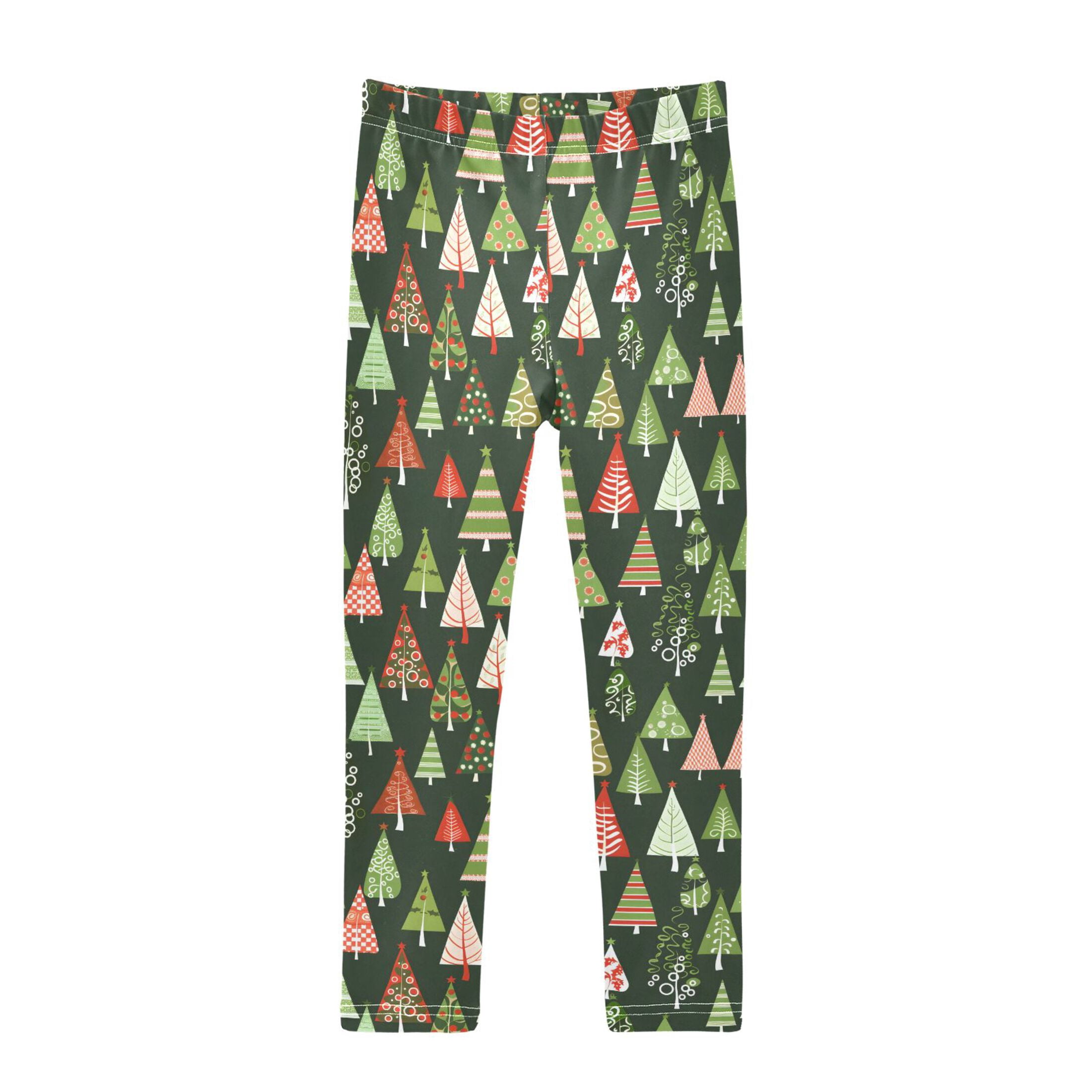 joogoo Girls' Leggings Retro Christmas Trees Yoga Pants 6T - Walmart.com