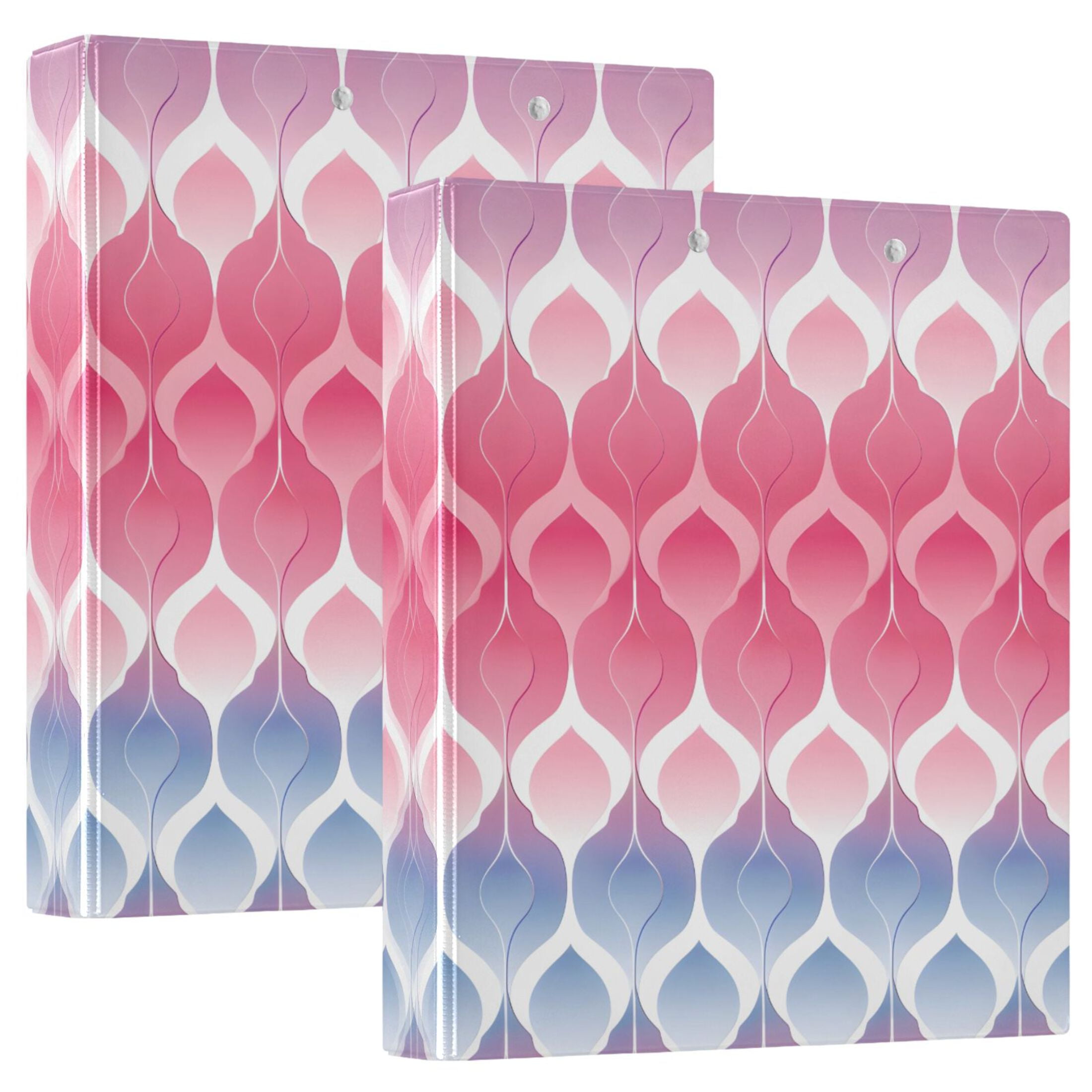 joogoo Gradient Geometric Design Hardcover 3 Ring Binder 1.5" Round ...