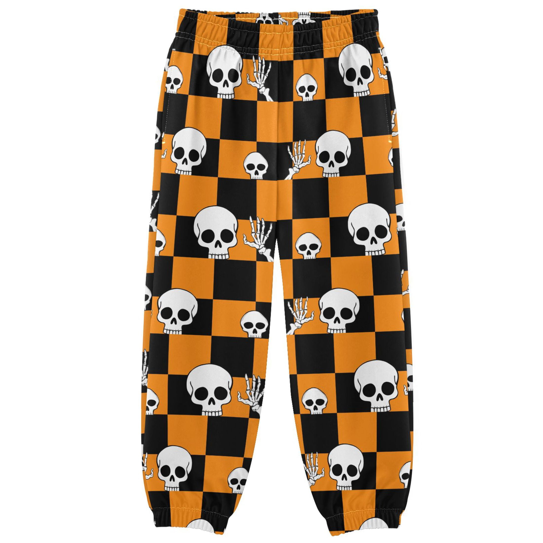 joogoo Halloween Skull Checkered Boys' Sweatpants Jogger Pants 4T ...
