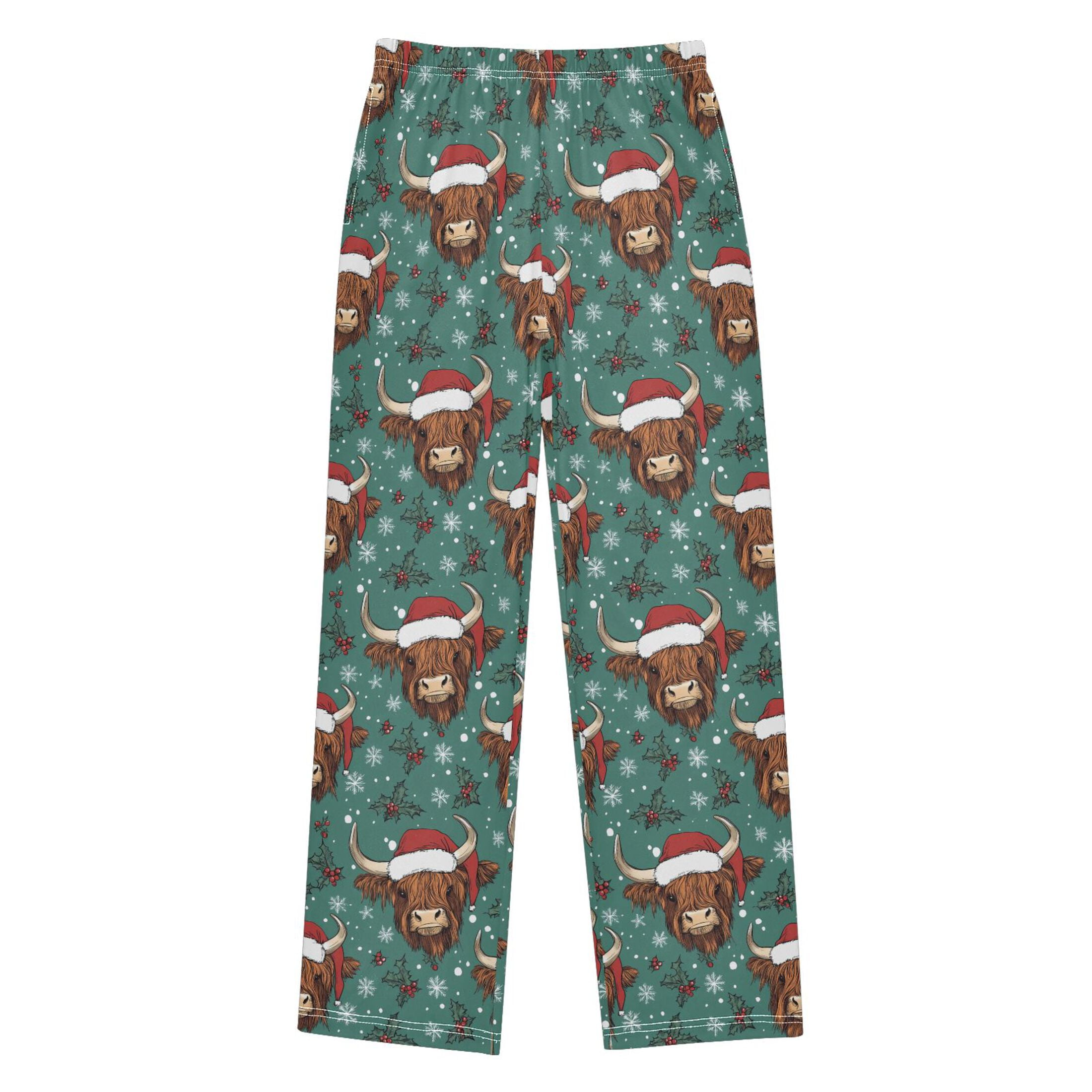 joogoo Highland Cattle Christmas Pajama Pants Pj Bottoms Sleepwear ...