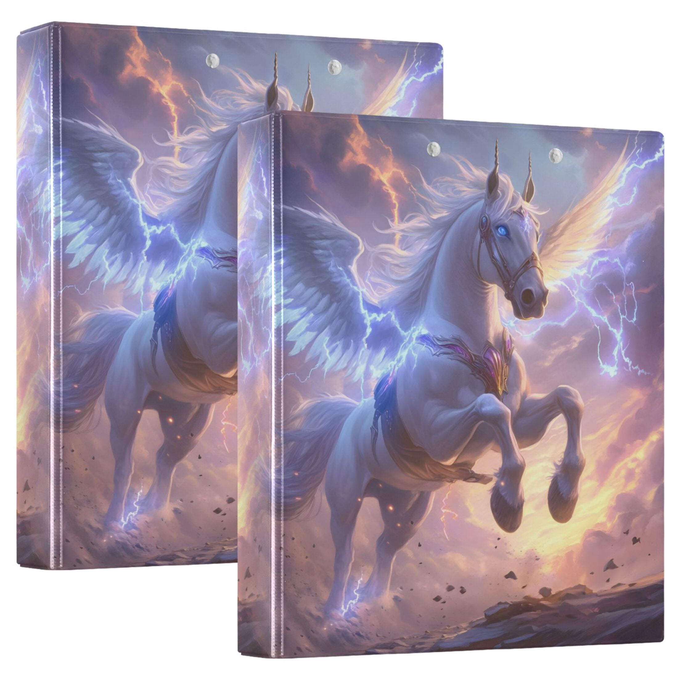 joogoo Horse Starry Night Hardcover 3 Ring Binder 1.5" Round Rings ...