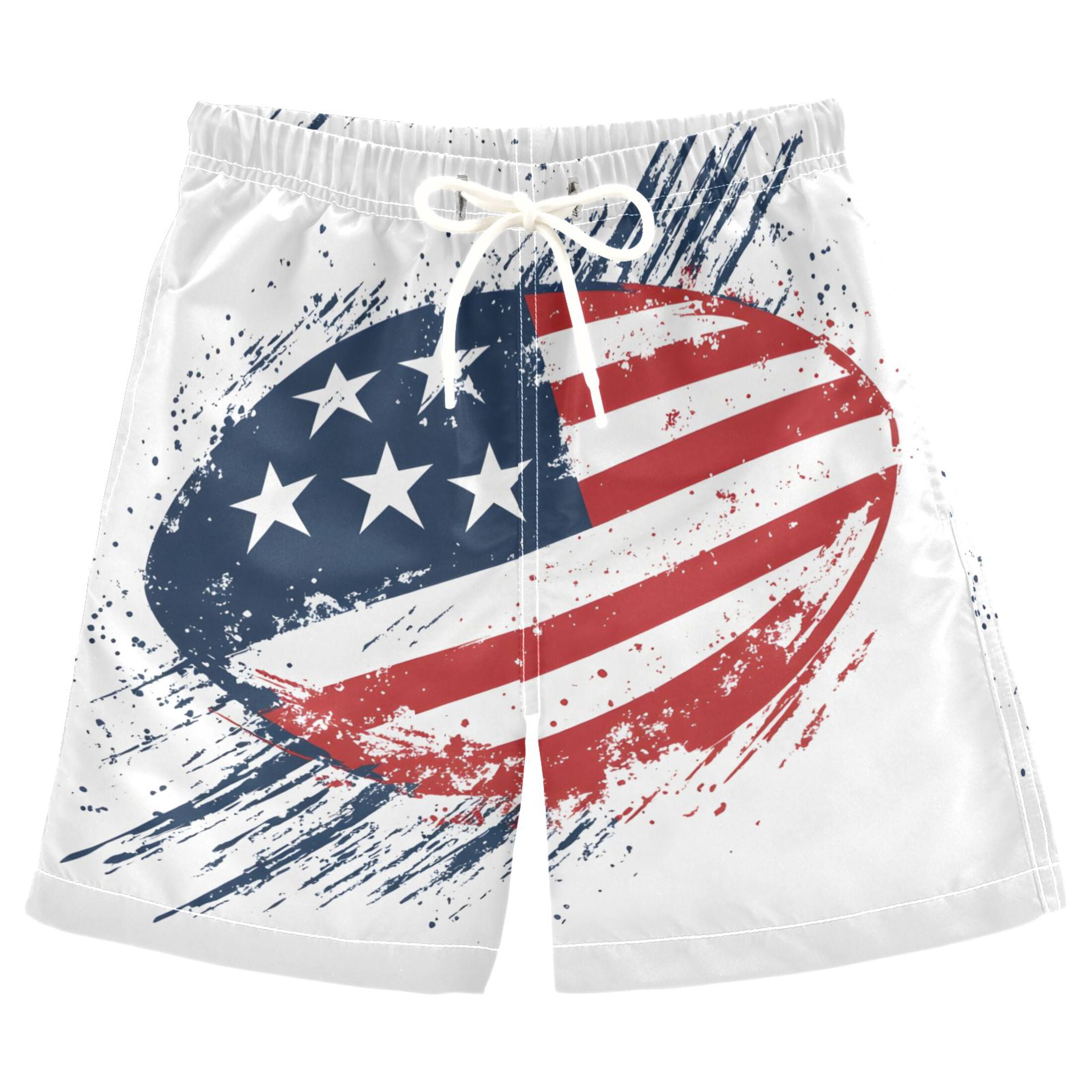 joogoo Kids Boys Swim Trunks American Football Beach Board Shorts ...