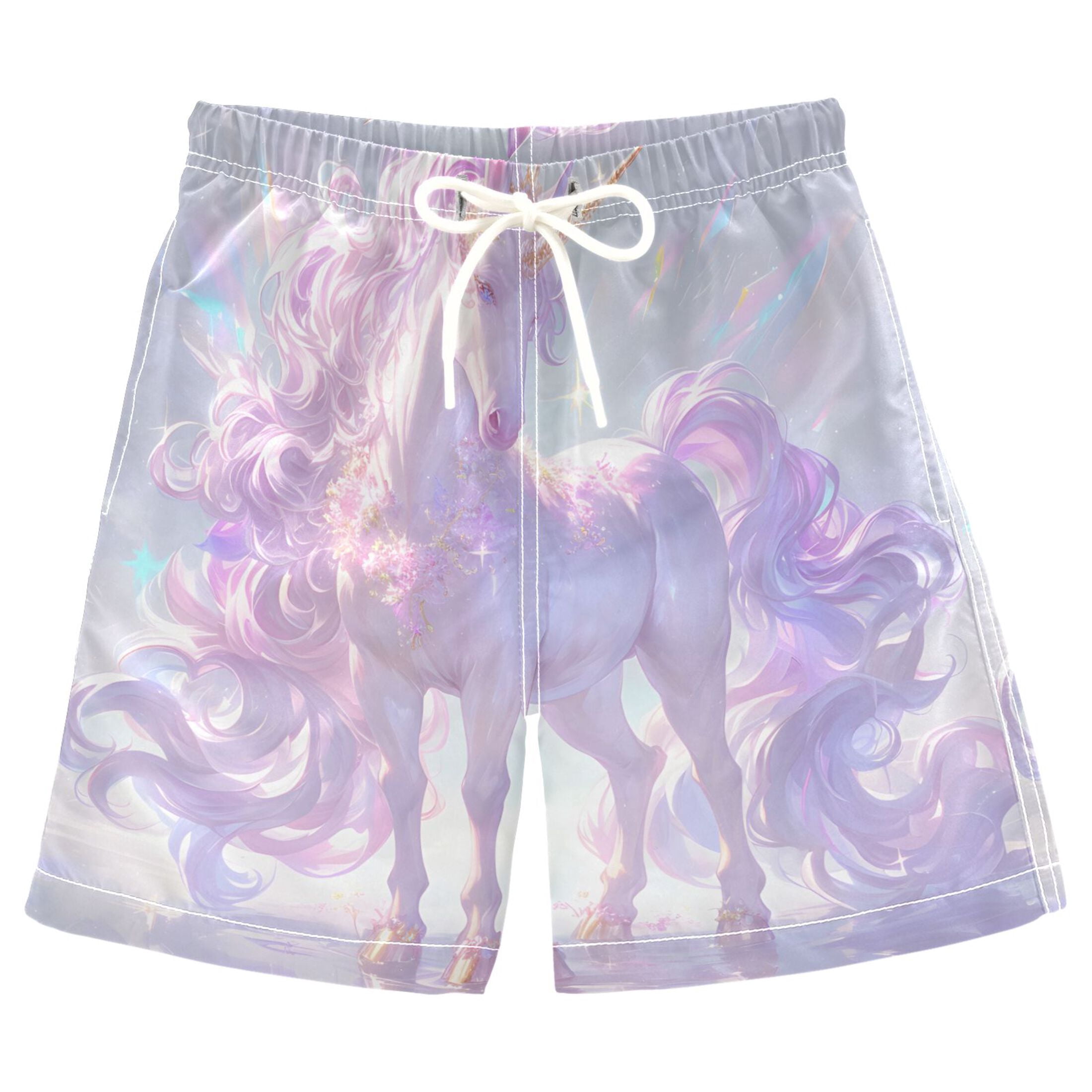 joogoo Kids Boys Swim Trunks Beautiful Unicorn Beach Board Shorts ...