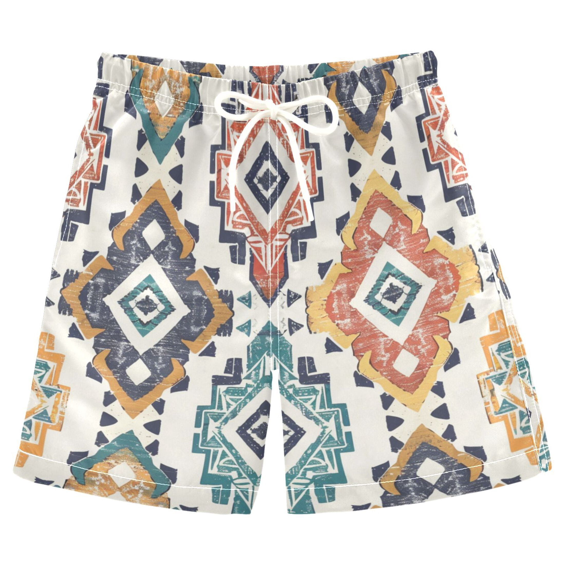 joogoo Kids Boys Swim Trunks Bohemia Tribal Beach Board Shorts ...
