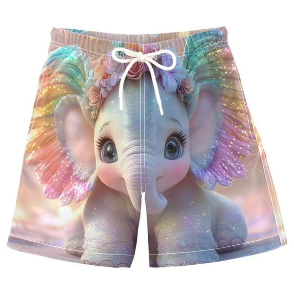 joogoo Kids Boys Swim Trunks Cute Elephant Beach Board Shorts ...