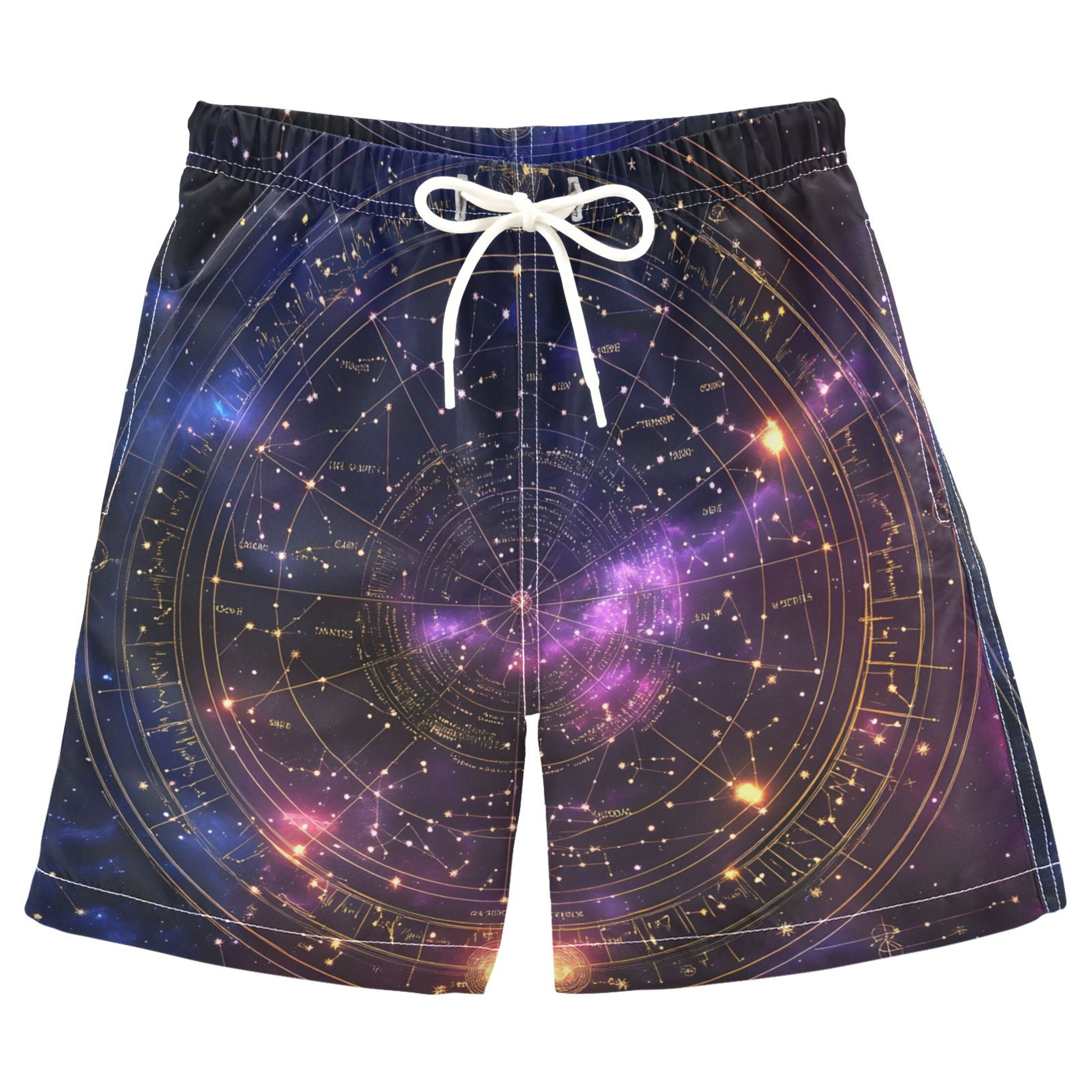 joogoo Kids Boys Swim Trunks Galaxy Boho Starry Beach Board Shorts ...