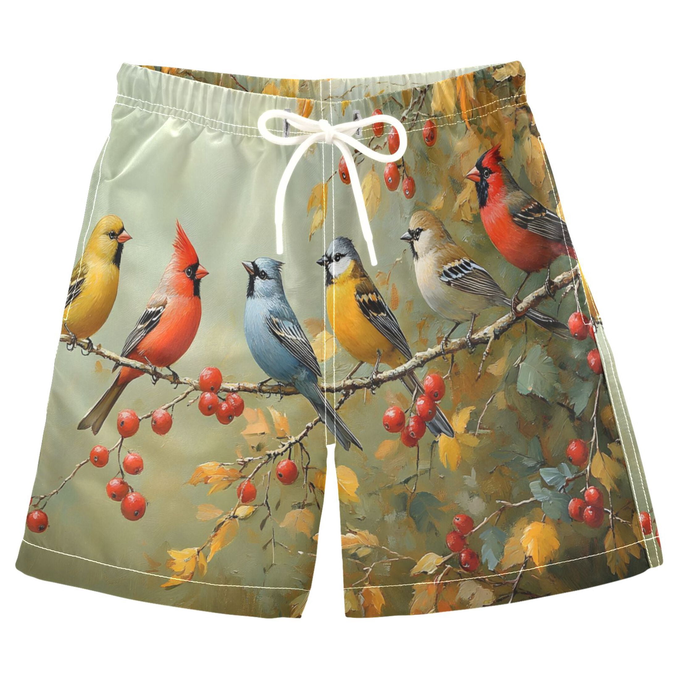 joogoo Kids Boys Swim Trunks Group Of Birds Beach Board Shorts ...