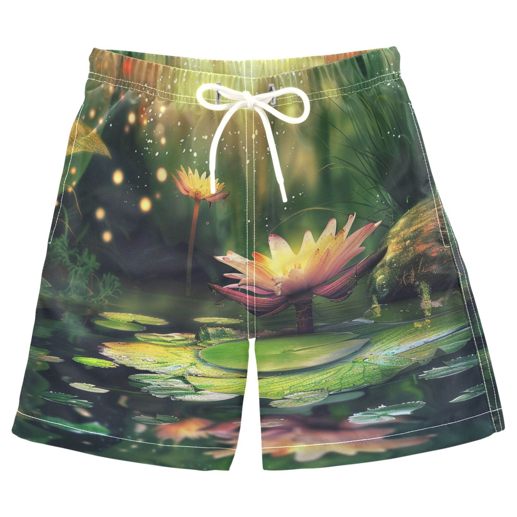 joogoo Kids Boys Swim Trunks Magic Flower on River Beach Board Shorts ...