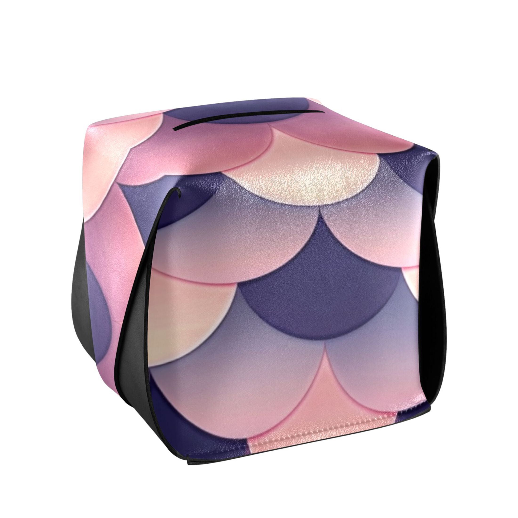 joogoo Leather Tissue Box Cover Beautiful Fish Scales Facial Cube ...