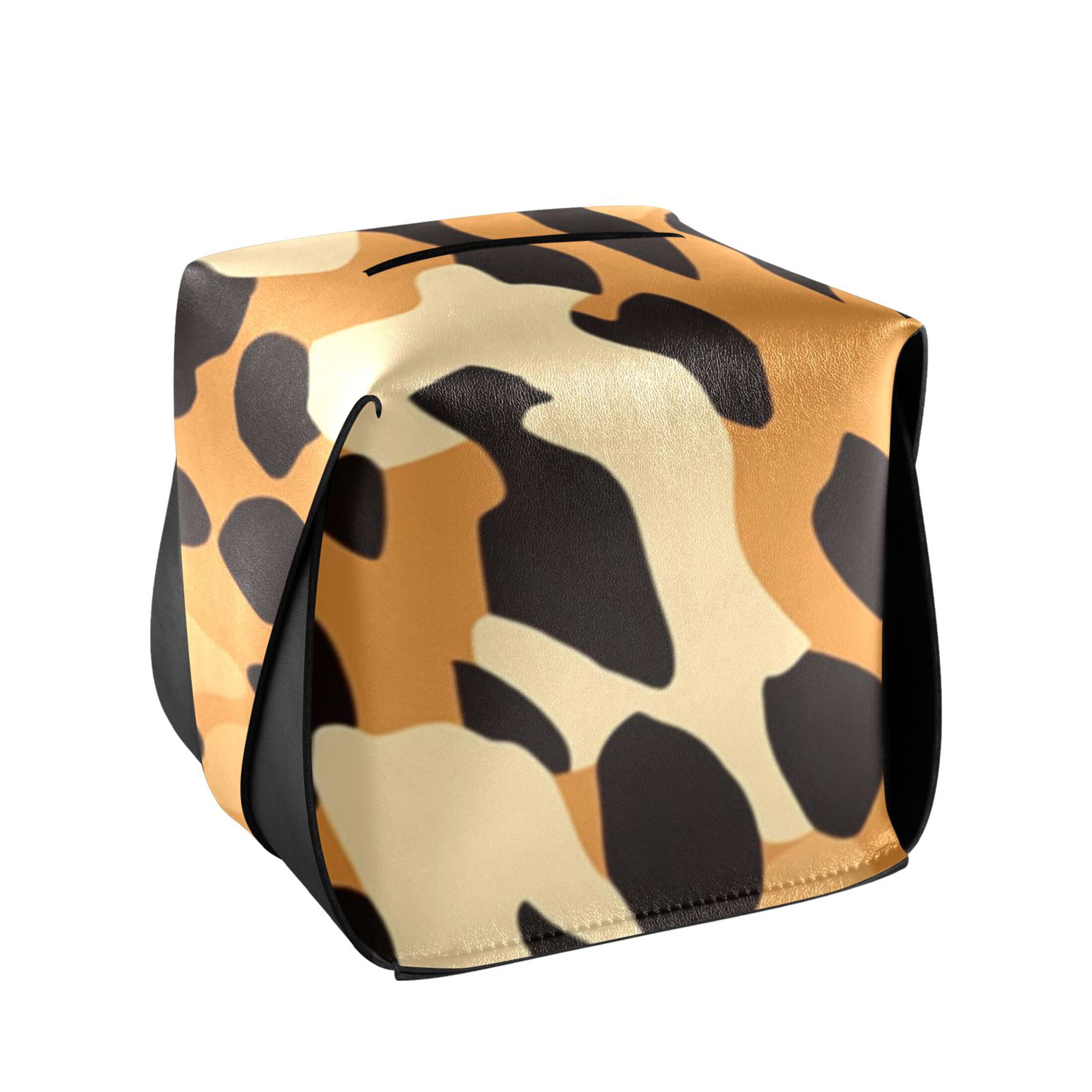 joogoo Leather Tissue Box Cover Leopard Facial Cube Holder Case Square - Walmart.com